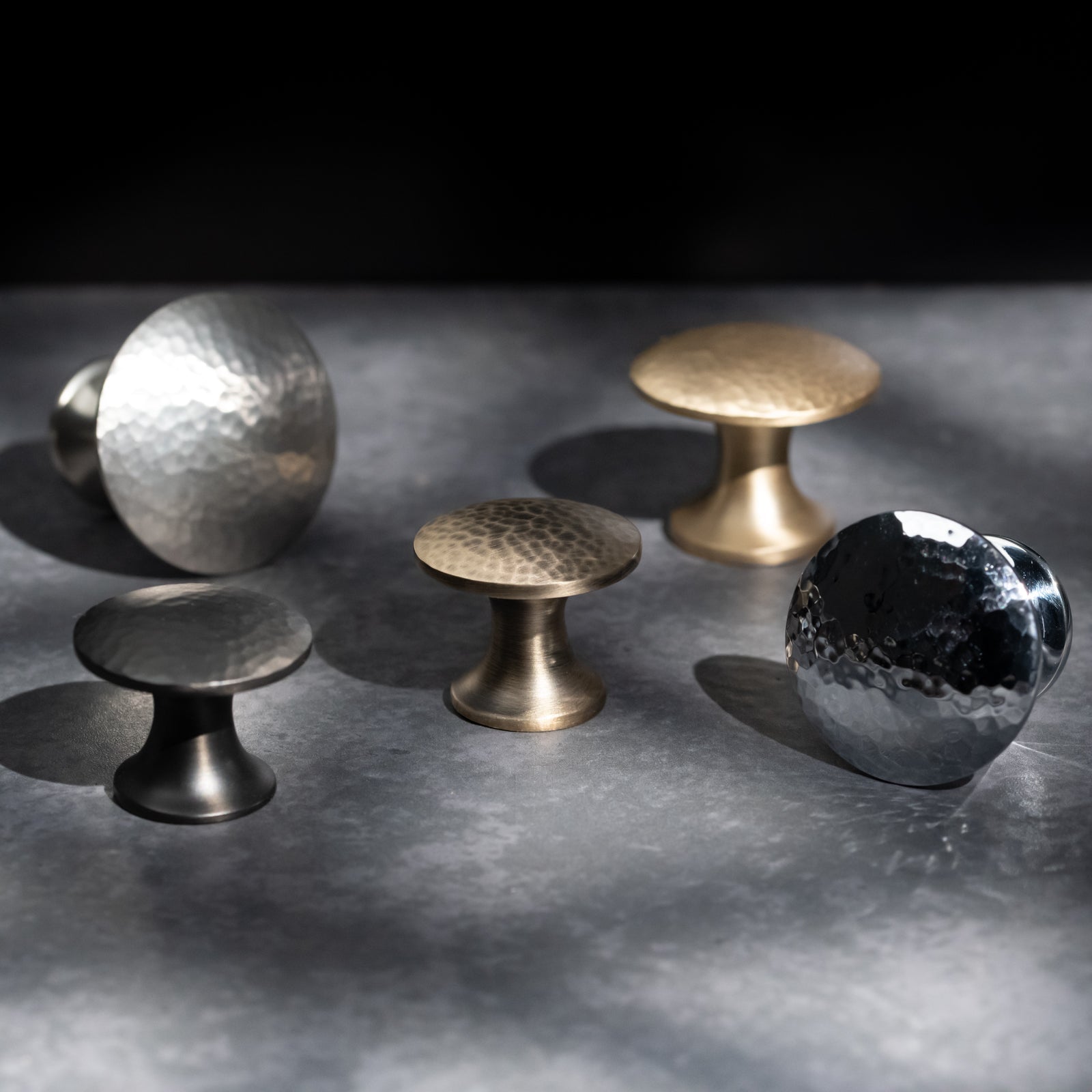 Classic Cabinet Knobs | Hammered Brass | Suffolk Latch Company