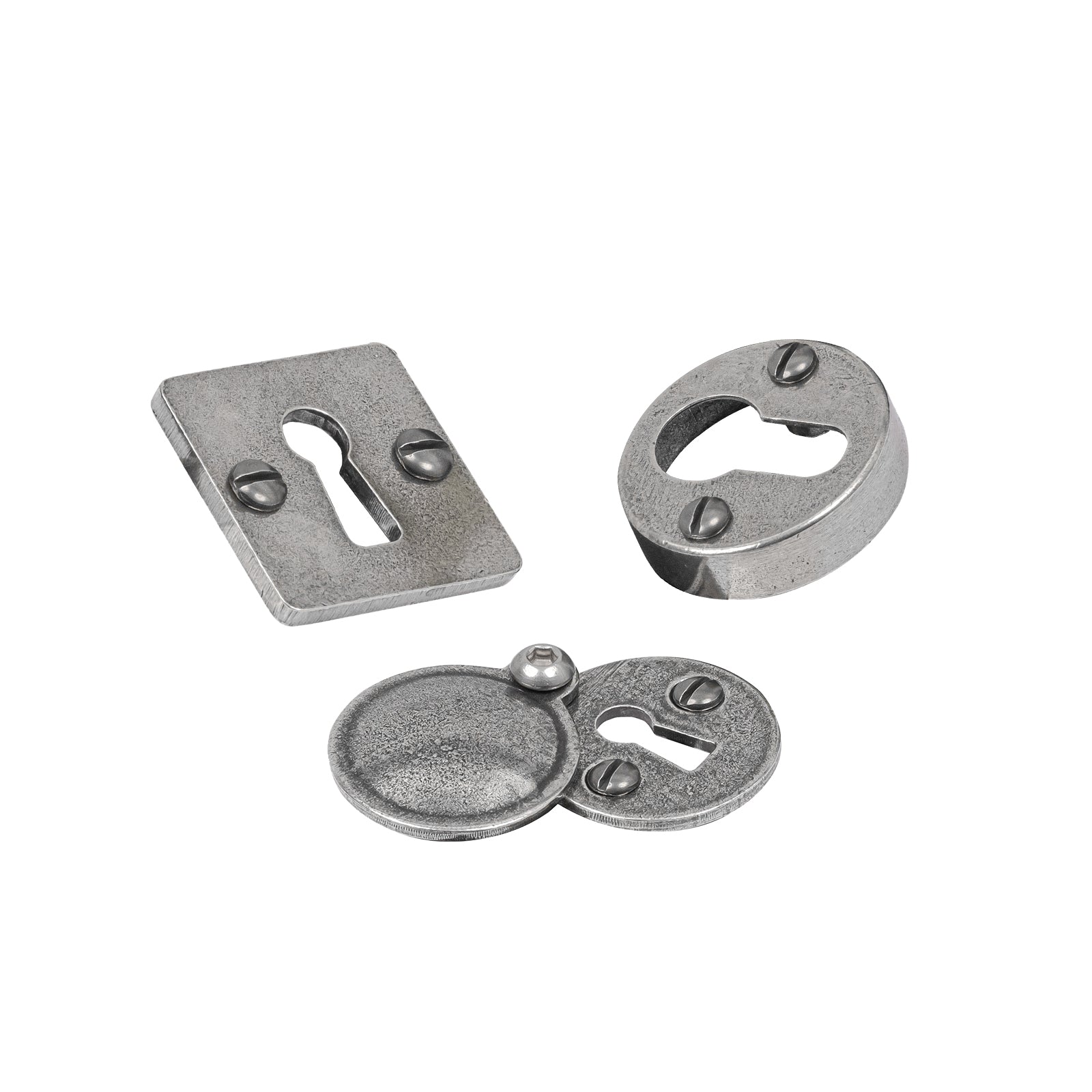 Finesse Pewter Escutcheons | Traditional Keyhole Covers