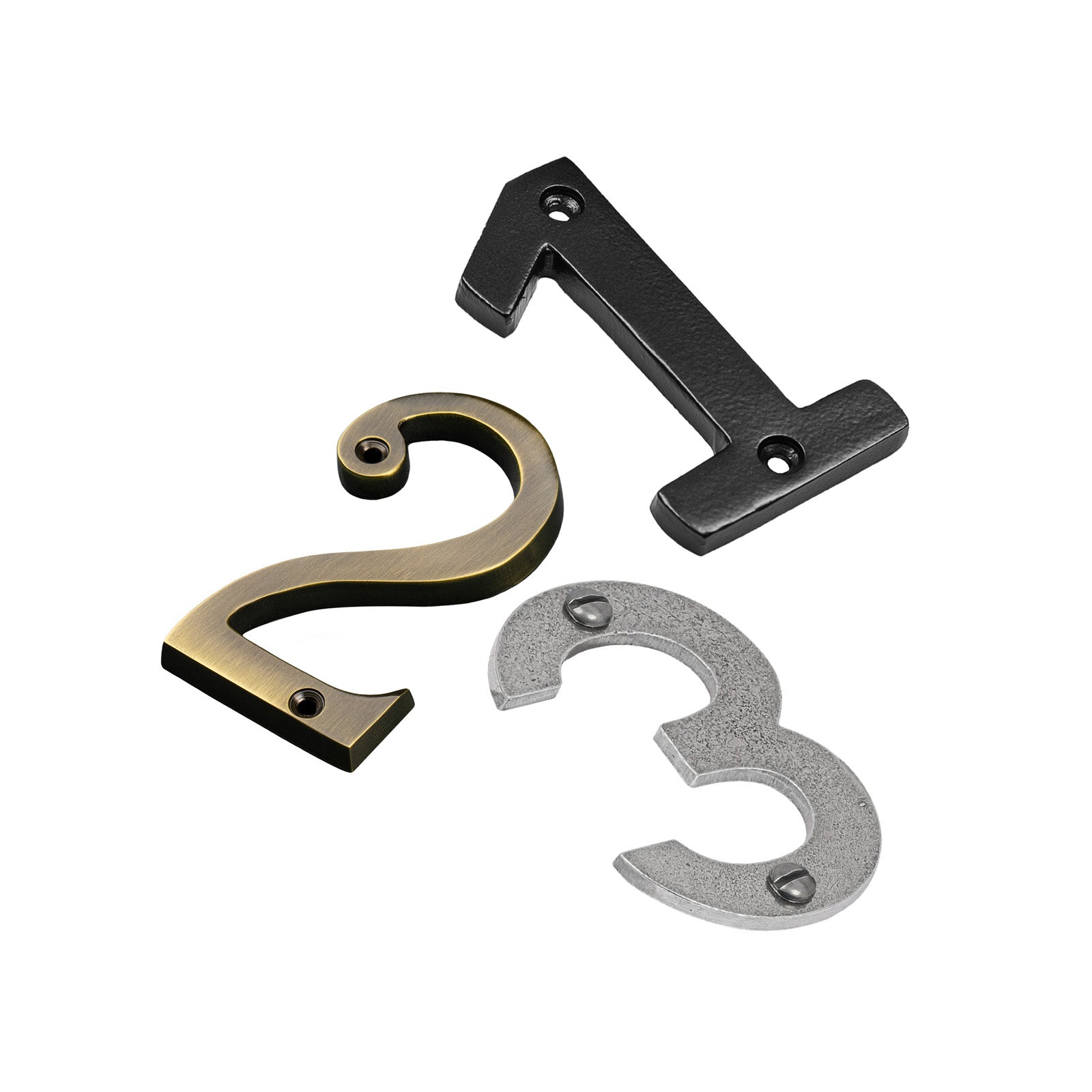 Door Numbers & Letters | Brass, Chrome & Iron Finishes