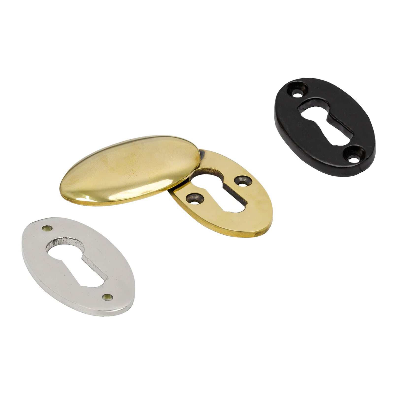 Oval Escutcheons | Covered & Uncovered Keyhole Covers