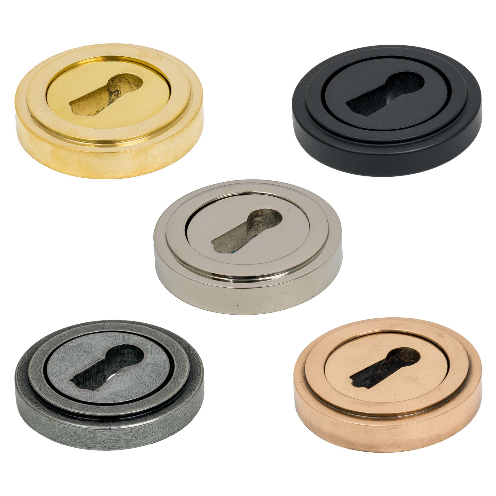 Art Deco Round Escutcheon| 13 Finishes | Suffolk Latch Company