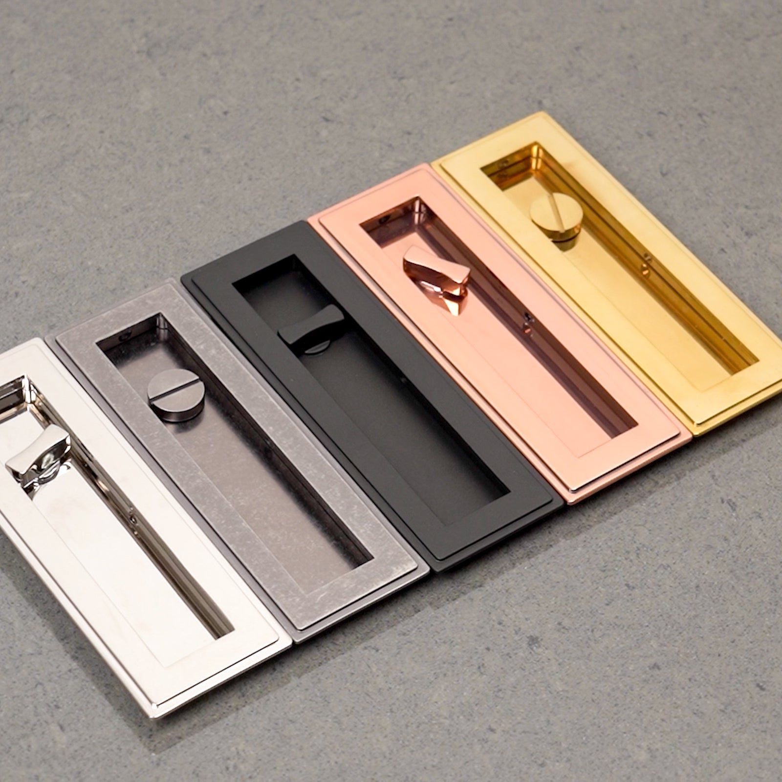 Art Deco Rectangular Pull | Privacy| 9 Finishes | Suffolk Latch Company