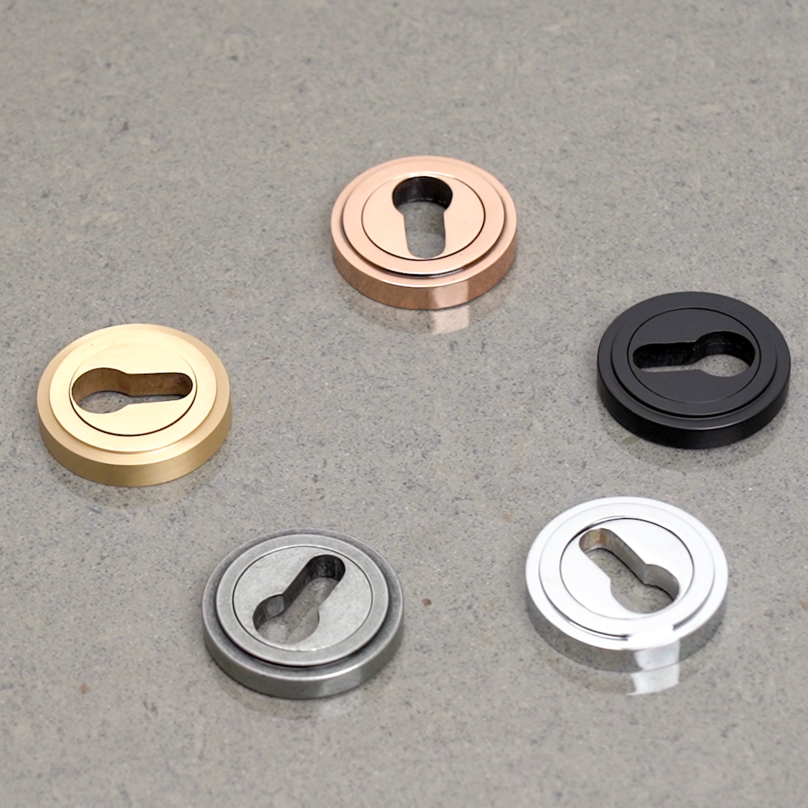 Art Deco Round Escutcheon| 13 Finishes | Suffolk Latch Company