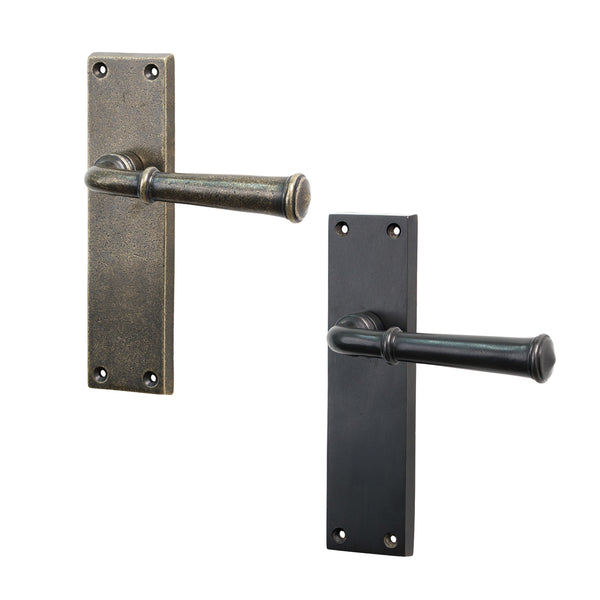 Bronze Ashfield Door Handle on Backplate | Bronze Door Hardware