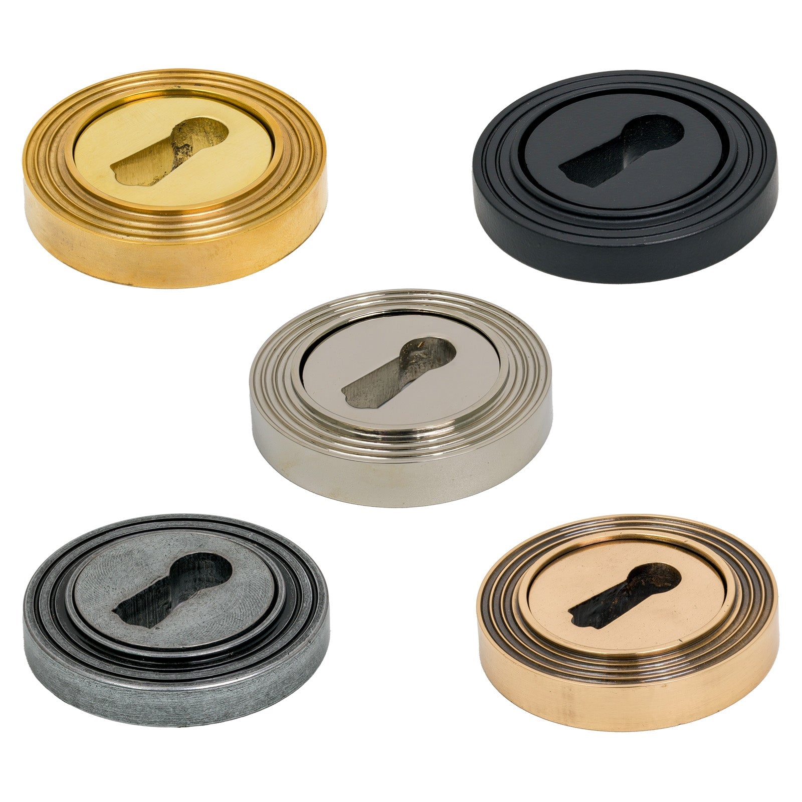 Beehive Round Escutcheon| 13 Finishes | Suffolk Latch Company
