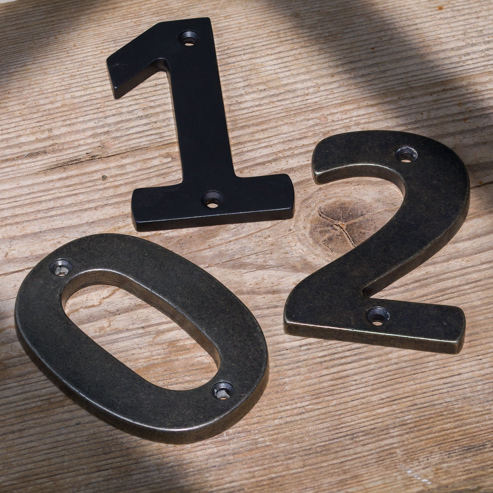 Bronze House Door Numbers | Dark & White Bronze Hardware