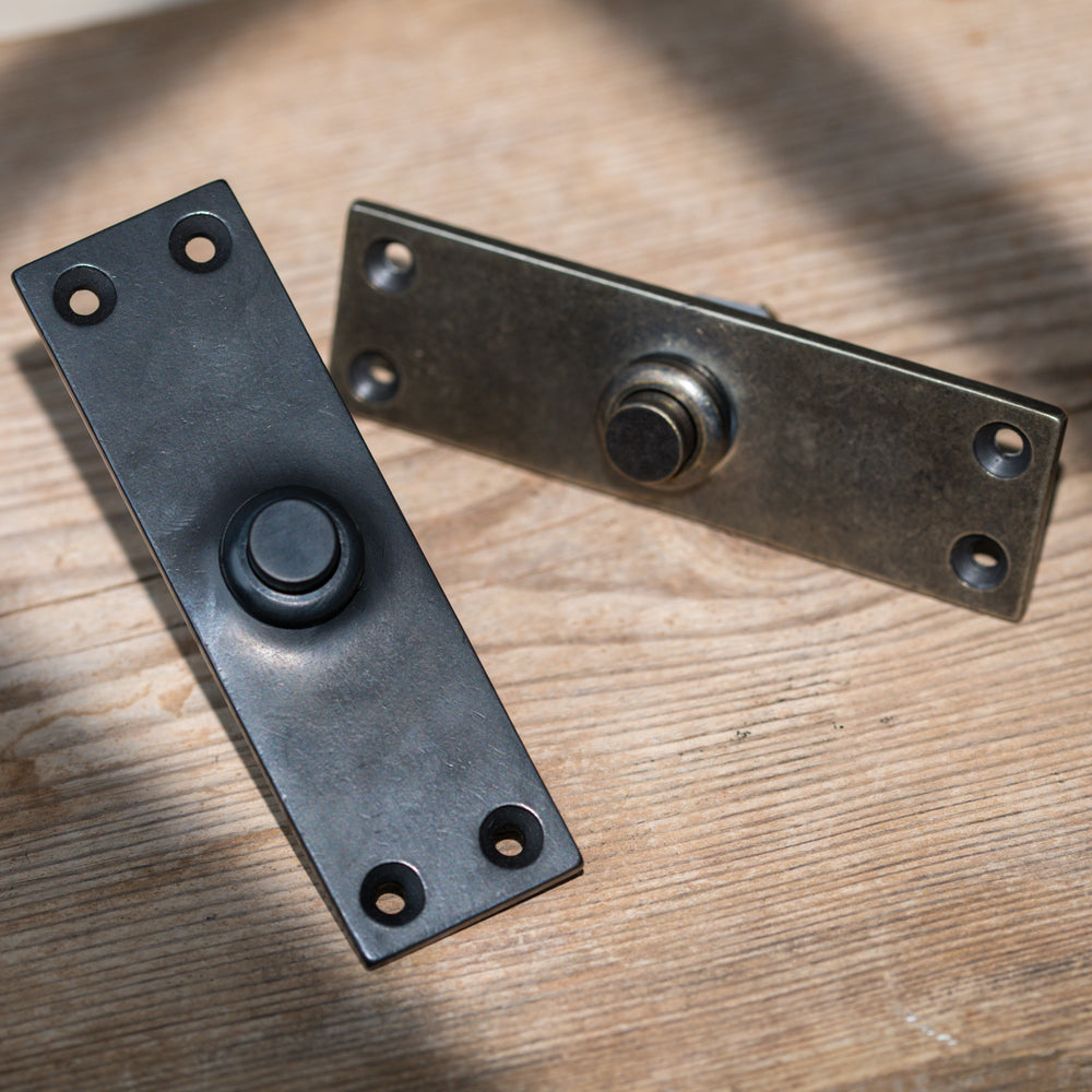 Bronze Door Bell Push | Dark & White Bronze Hardware