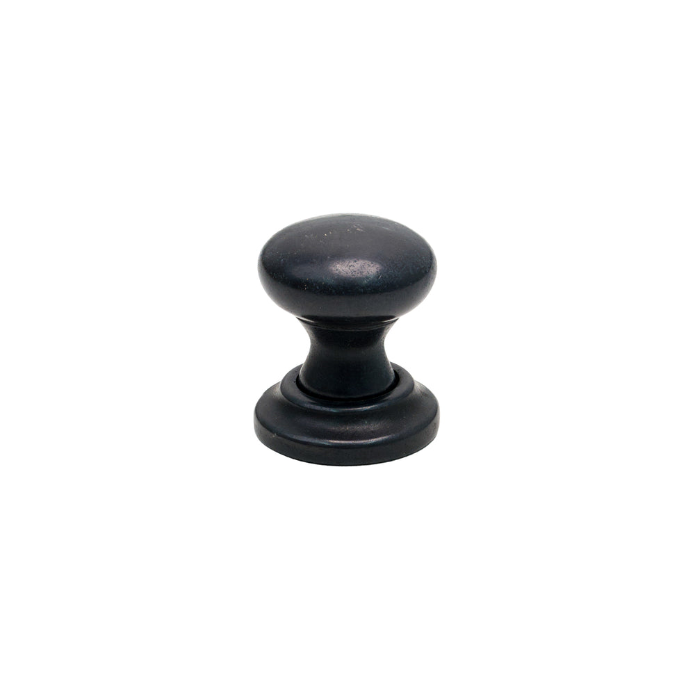 Bronze Round Cabinet Knob on Rose | Dark & White Bronze Hardware