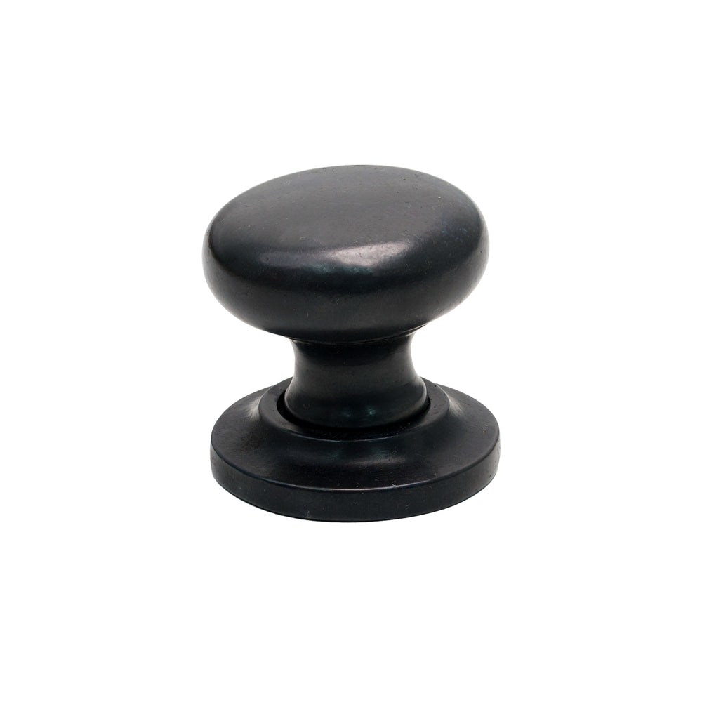 Bronze Round Cabinet Knob on Rose | Dark & White Bronze Hardware