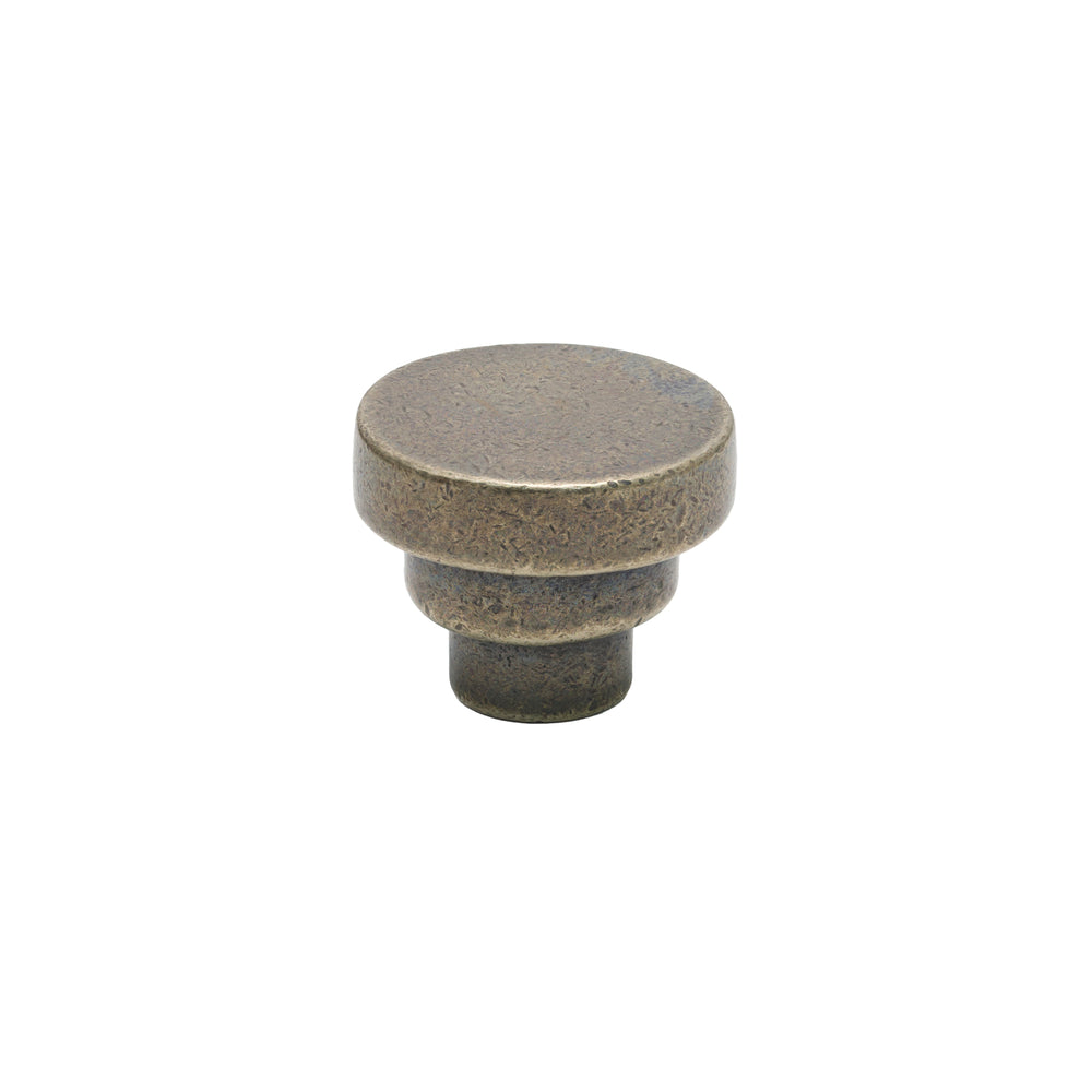 Bronze Round Stepped Cabinet Knob | Dark & White Bronze Hardware