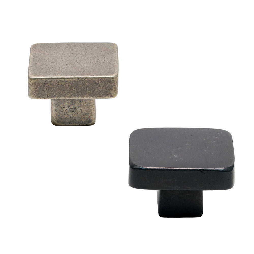 Bronze Square Cabinet Knob | Dark & White Bronze Cabinet Hardware