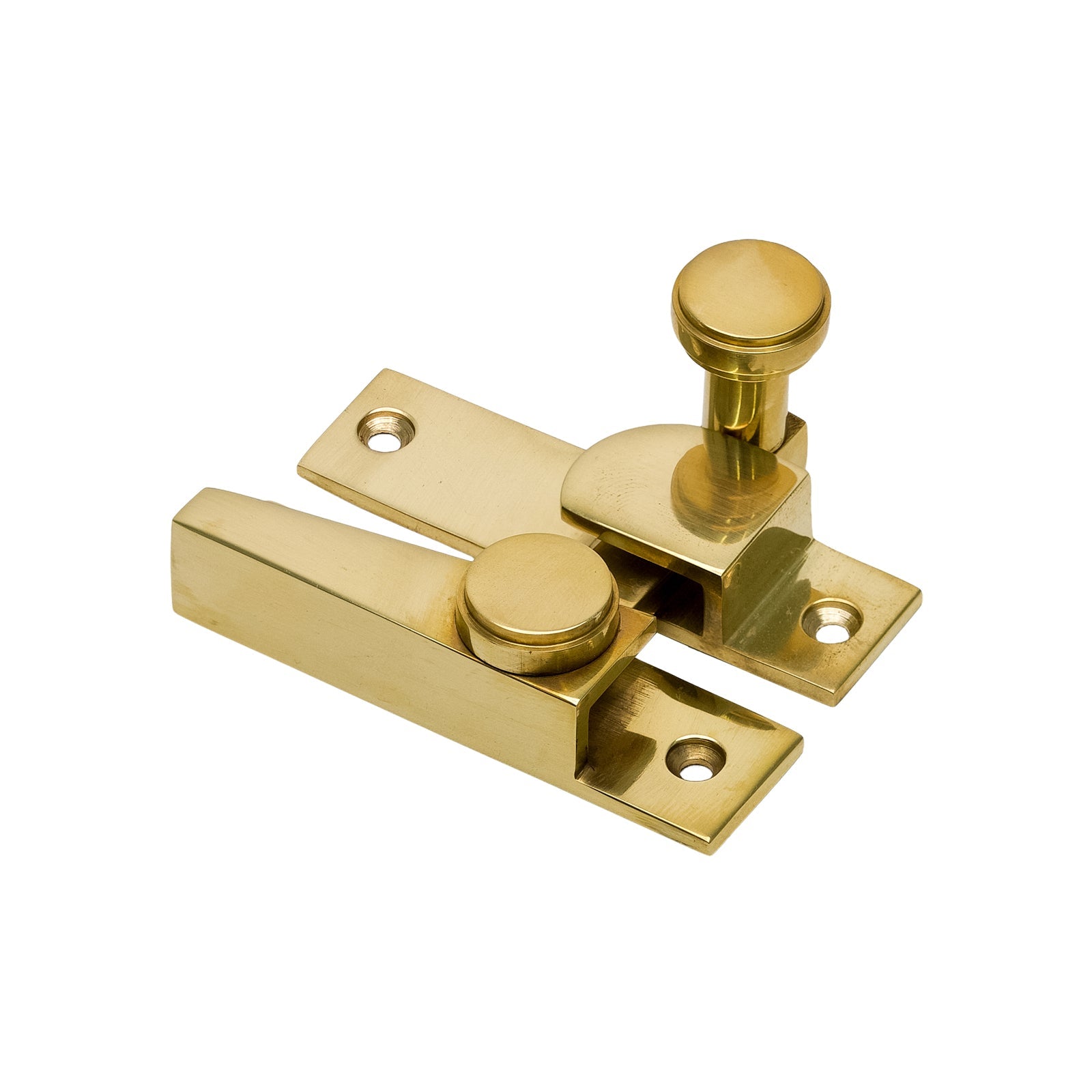 Classic Hook Plate Sash Fastener | Unlacquered Solid Brass