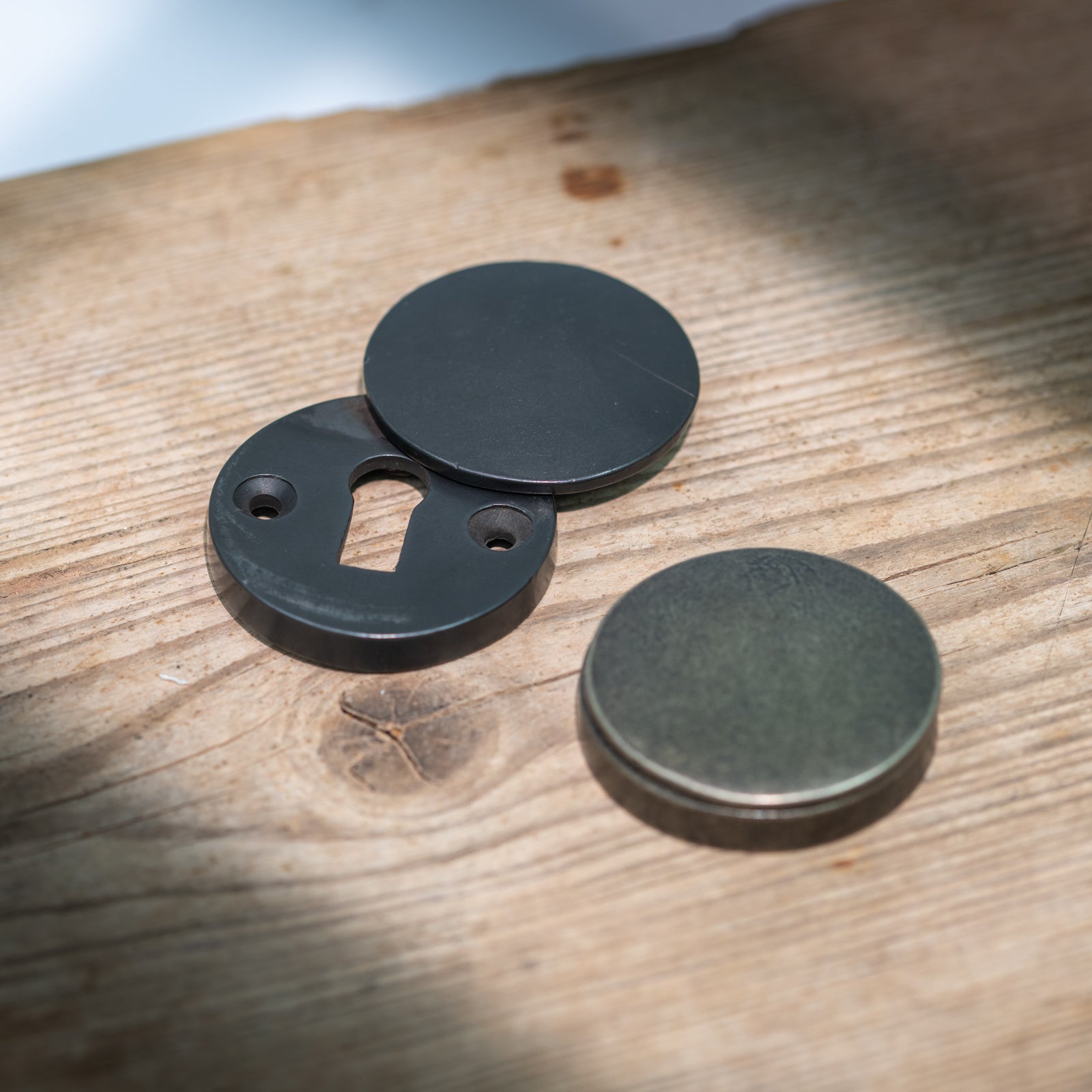 Bronze Covered Escutcheon | Dark & White Bronze Hardware
