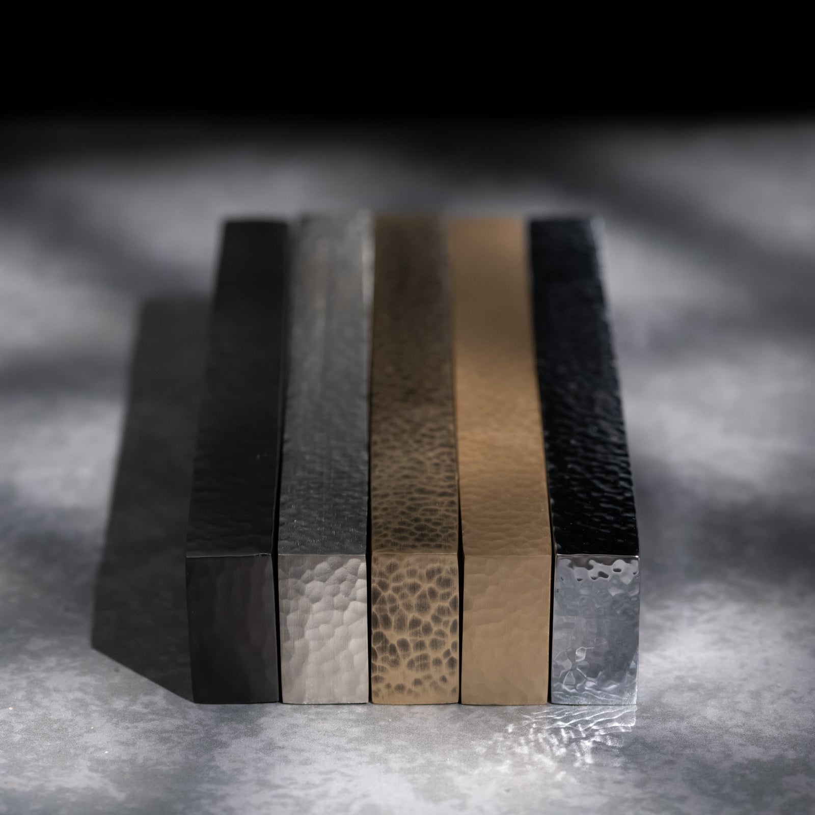 Hammered Brass Square Pull Handles | Suffolk Latch Company
