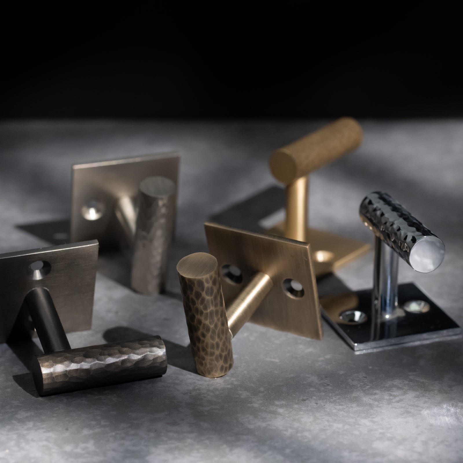 Hammered Brass Coat Hook – Single Hook for Doors & Walls