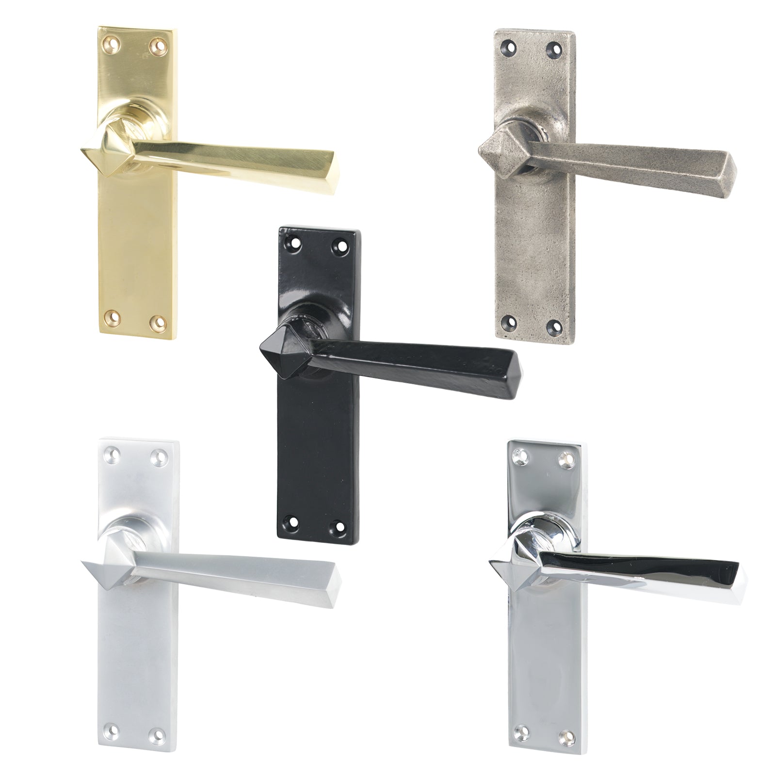 Straight Lever Euro Lock Handles | 5 Finishes | Suffolk Latch Company