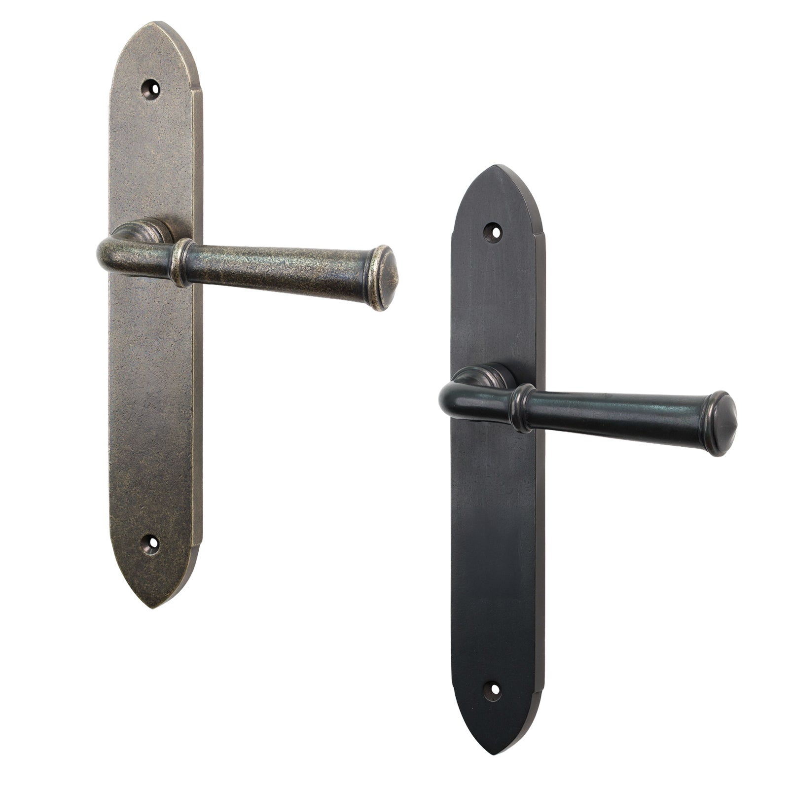 Bronze Hadley Door Handle on Backplate | Bronze Door Hardware