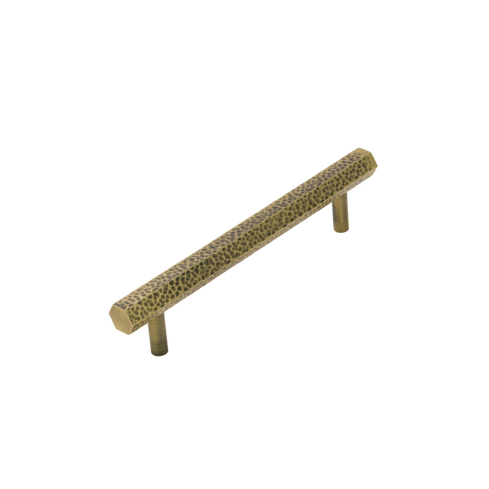 Hexagonal Pull Handle | Hammered Brass | Suffolk Latch Company