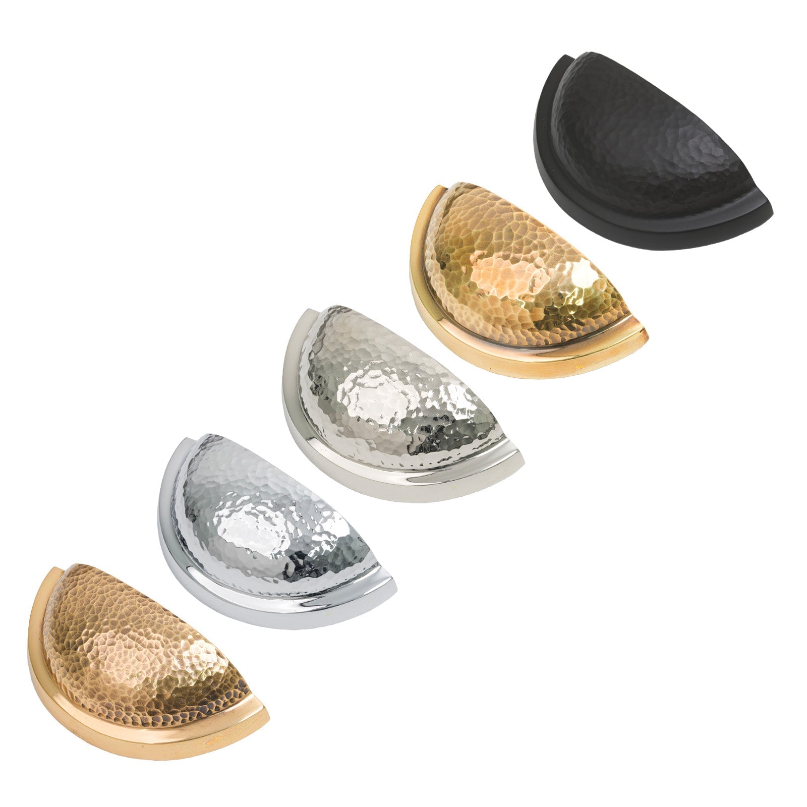 Hammered Regency Concealed Drawer Pull |5 Finishes | Suffolk Latch Company