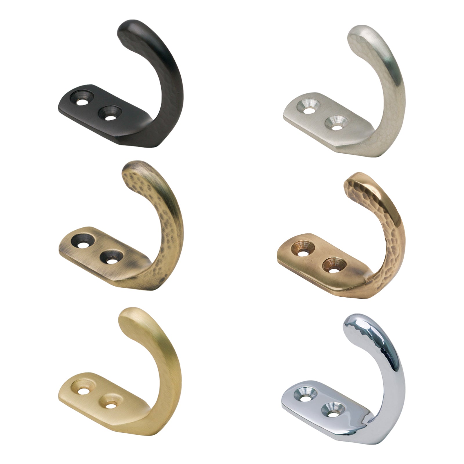 Hammered Brass Robe Hook – Bathroom & Coat Hook| Suffolk Latch Company