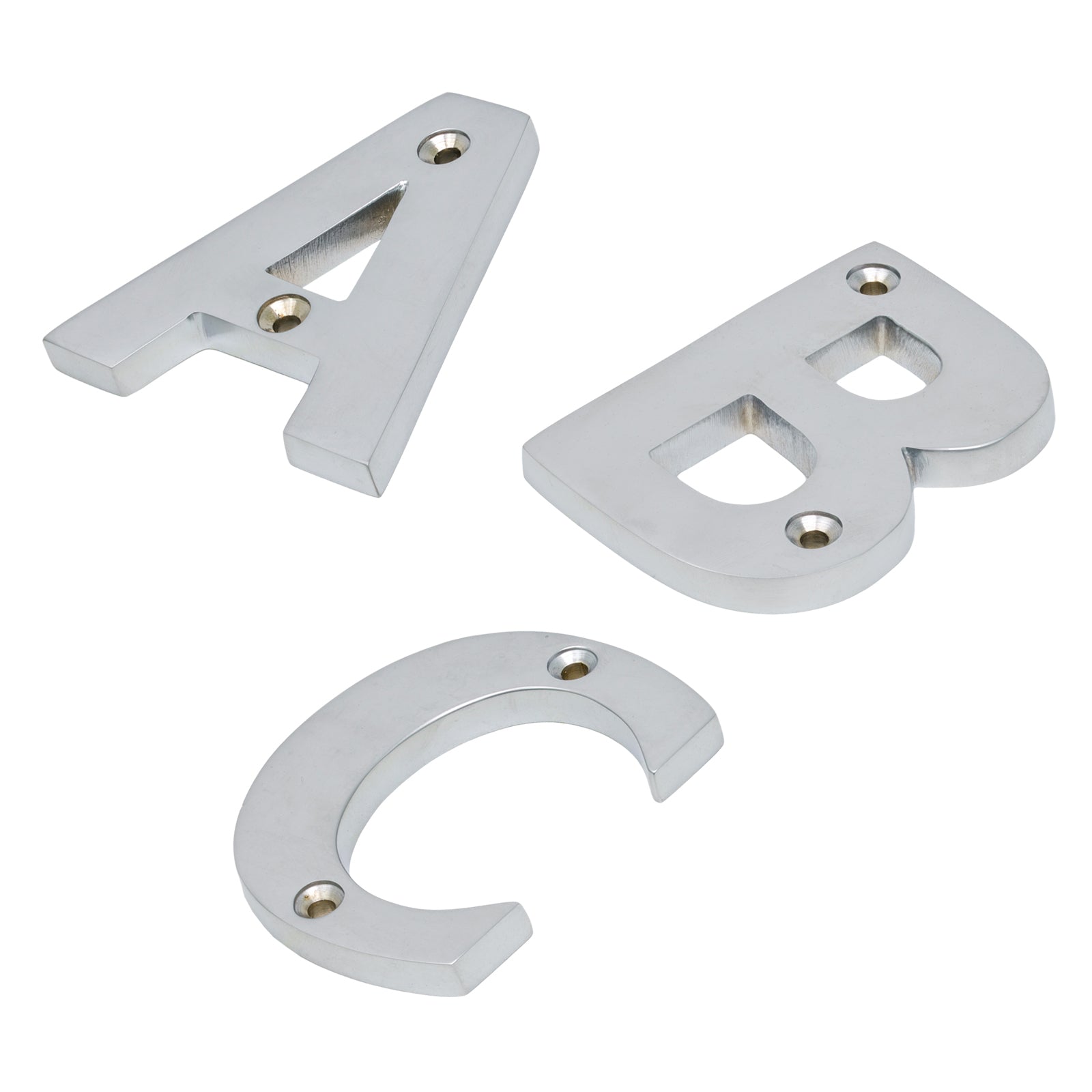 Satin Chrome Front Door Letters| Front Door Furniture | Suffolk Latch ...
