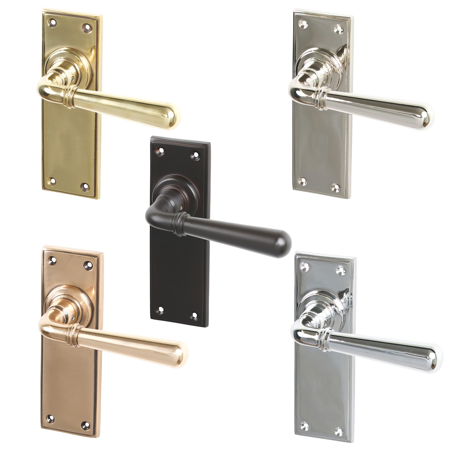 Newbury Lever Lock Handles | 5 Finishes | Suffolk Latch Company