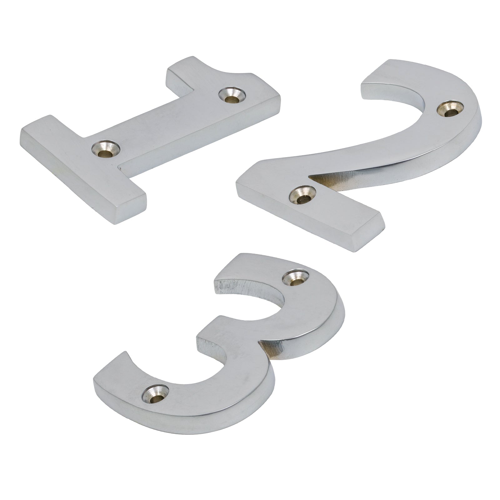 Front Door Numbers | Satin Chrome | Suffolk Latch Company