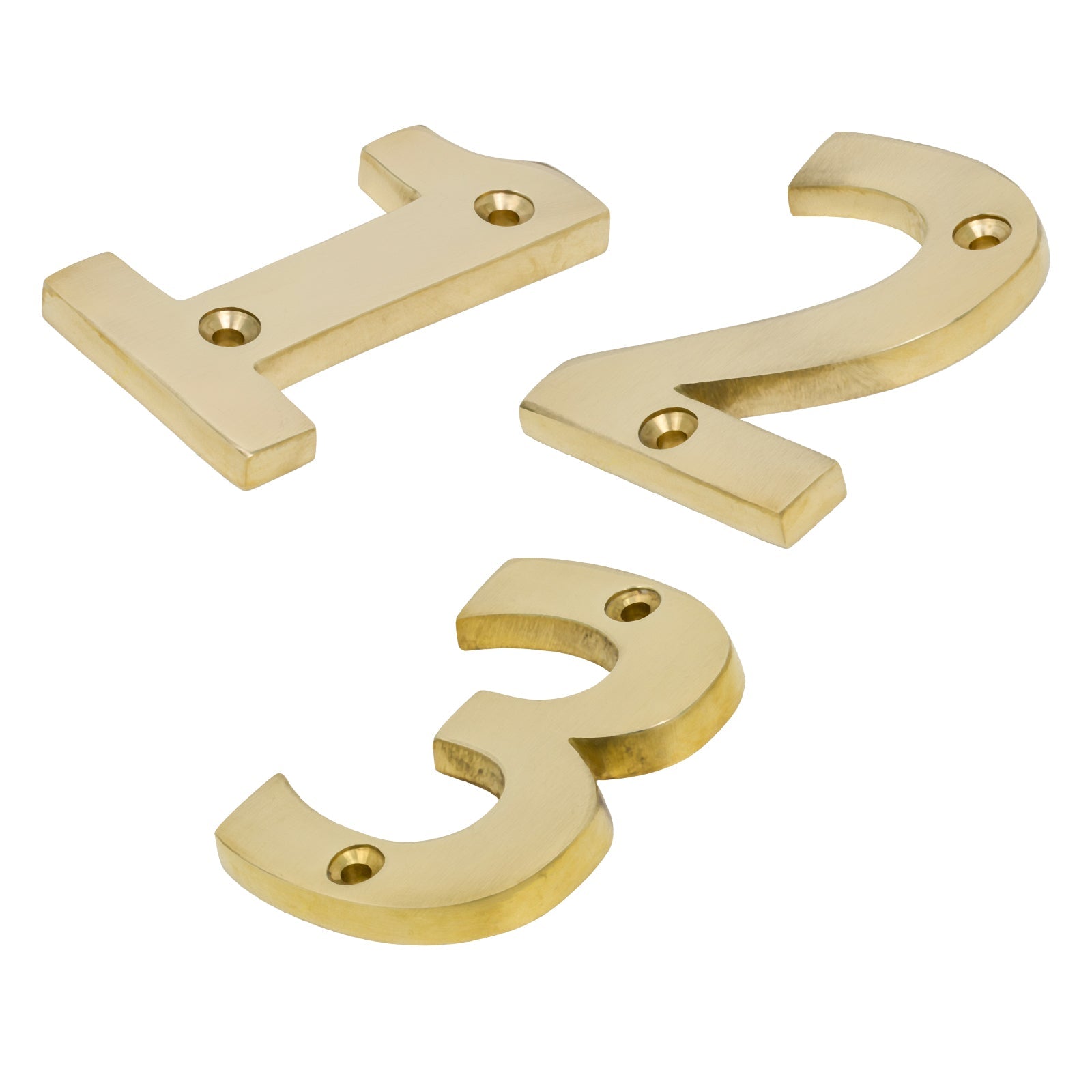 Front Door Numbers | Polished Brass | Suffolk Latch Company