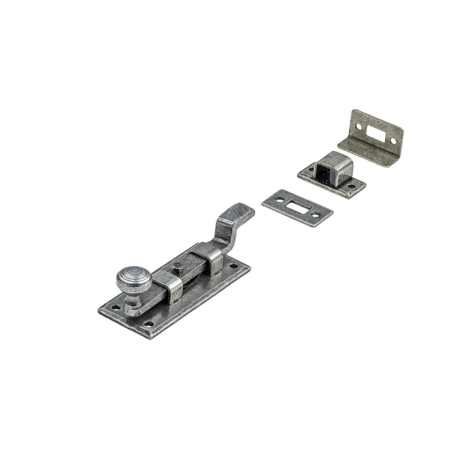 Pewter Cranked Knob Bolt | 2 Finishes | Suffolk Latch Company