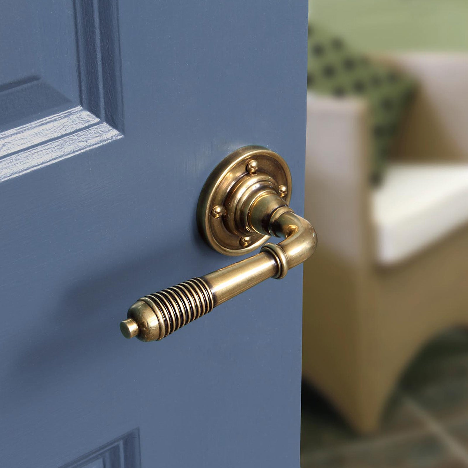 Reeded Lever on Rose Handles | 5 Finishes | Suffolk Latch Company