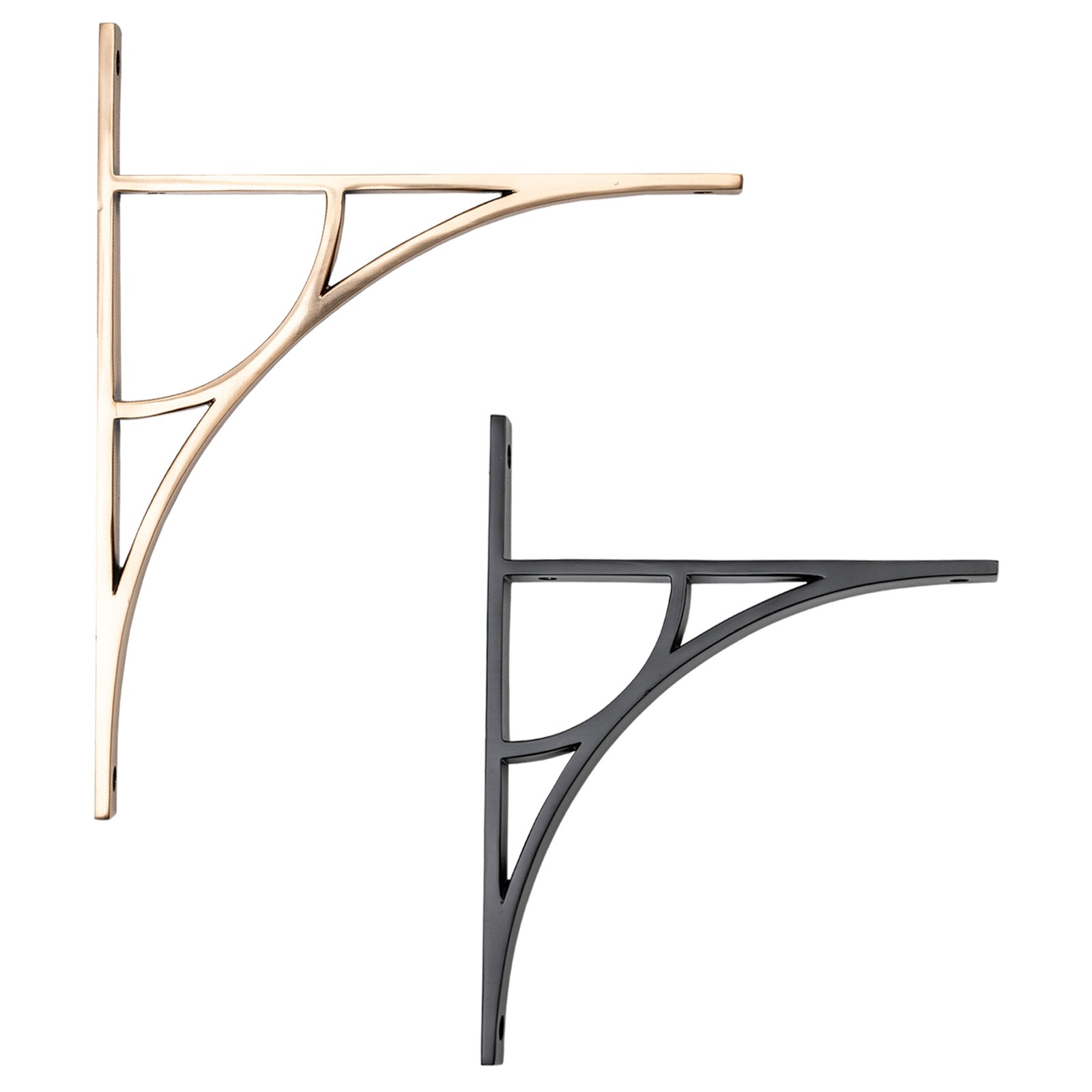 Curved Shelf Bracket | 3 Finishes | Suffolk Latch Company