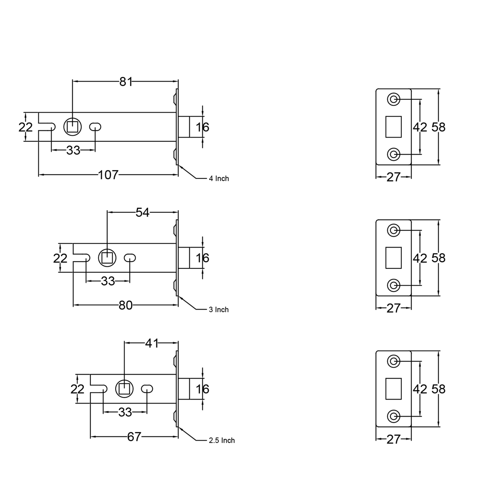 3-Inch Tubular Latch | 4 Finishes | Suffolk Latch Company