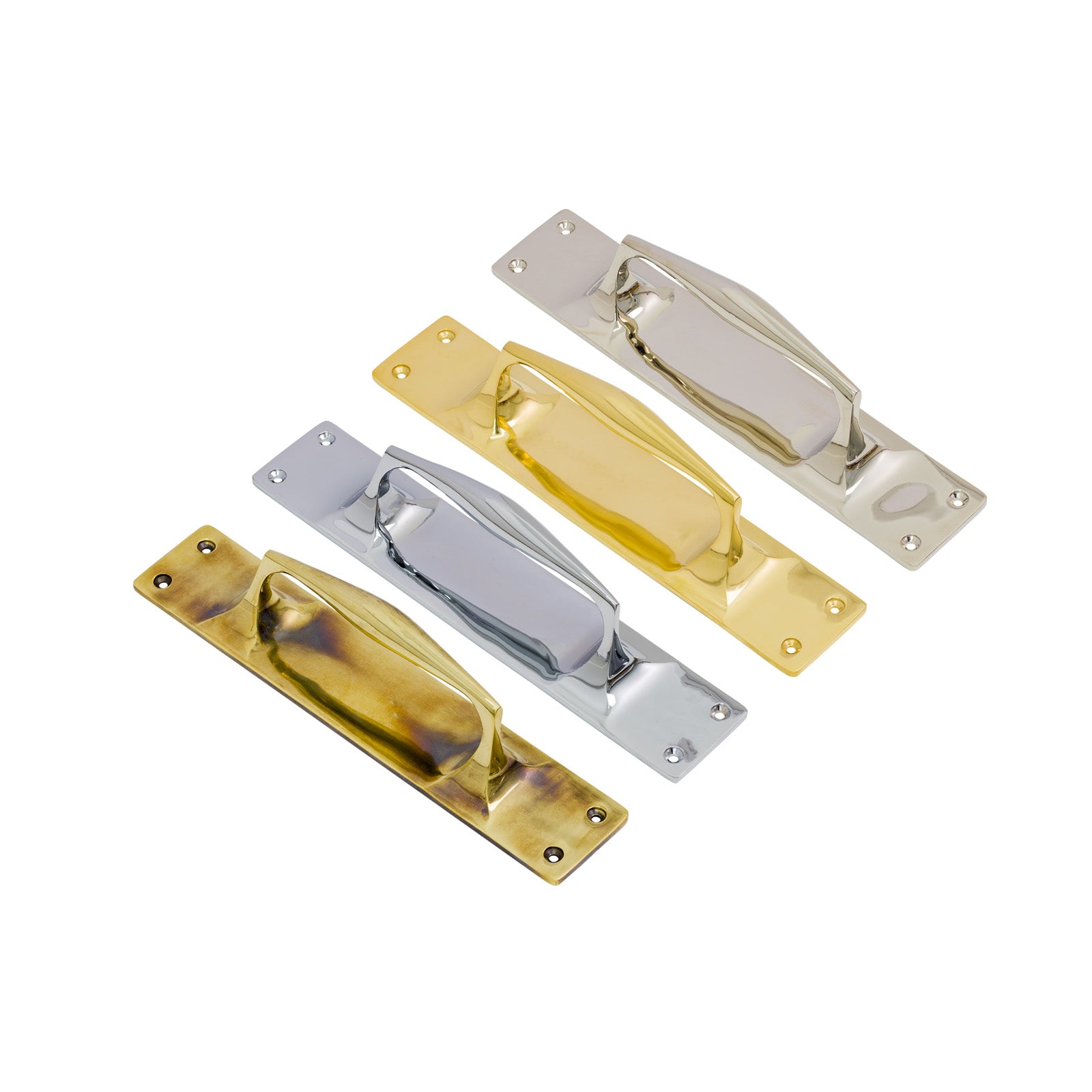 Brass Pull Handles On Backplate | Door Pulls