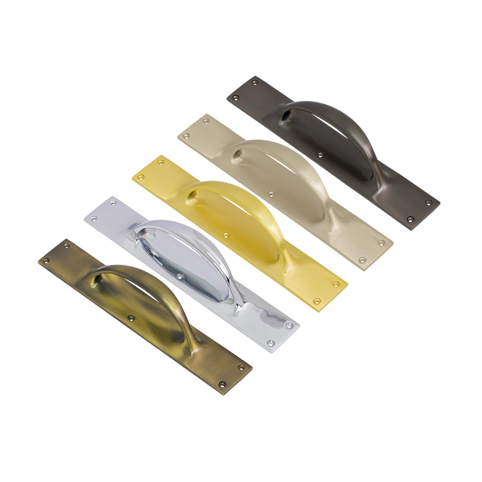 Low Profile Door Pull Handle on Back Plate | Suffolk Latch Company