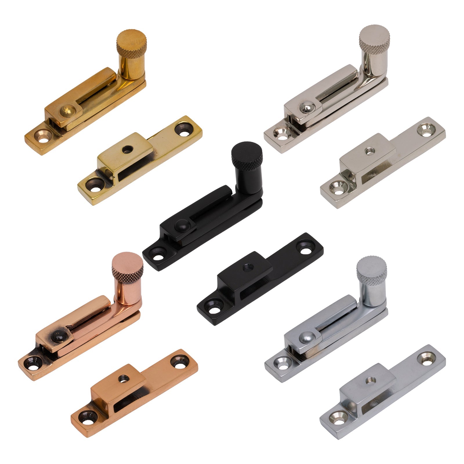 Narrow Brompton Quadrant Fastener | 7 Finishes | Suffolk Latch Company