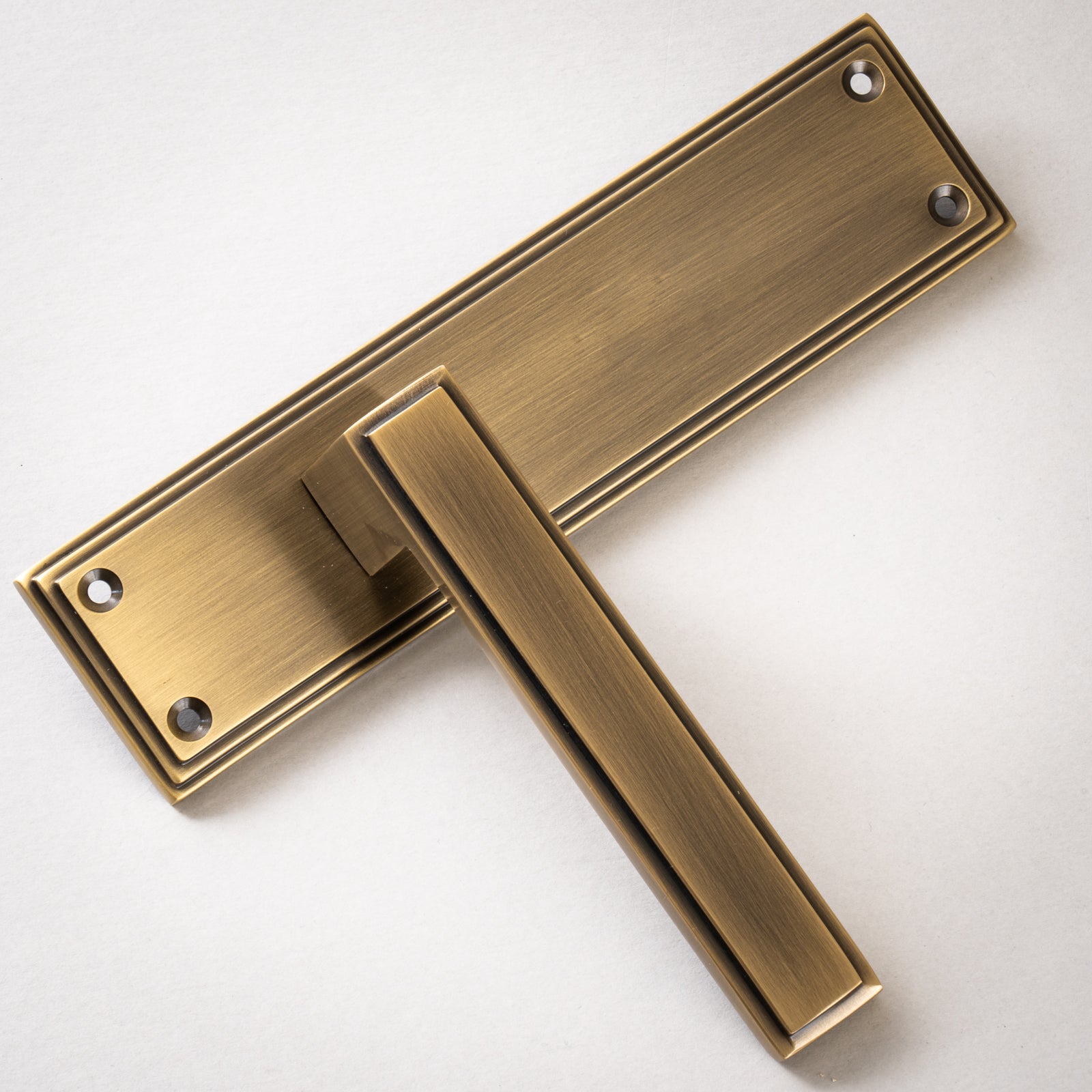 Atlantis Door Handles On Backplate | Art Deco Door Handles