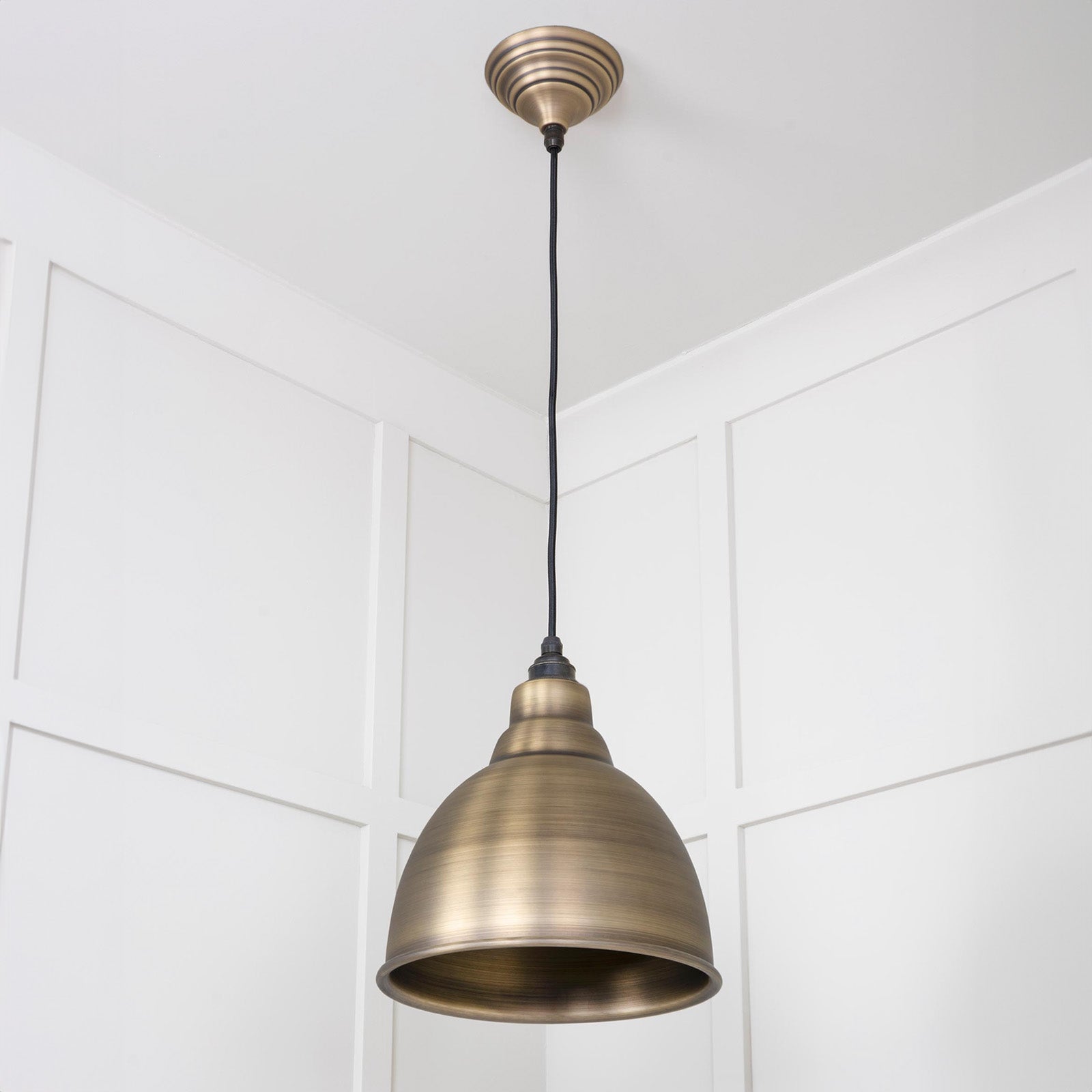 Brindley Ceiling Light | Aged Brass | Suffolk Latch Company
