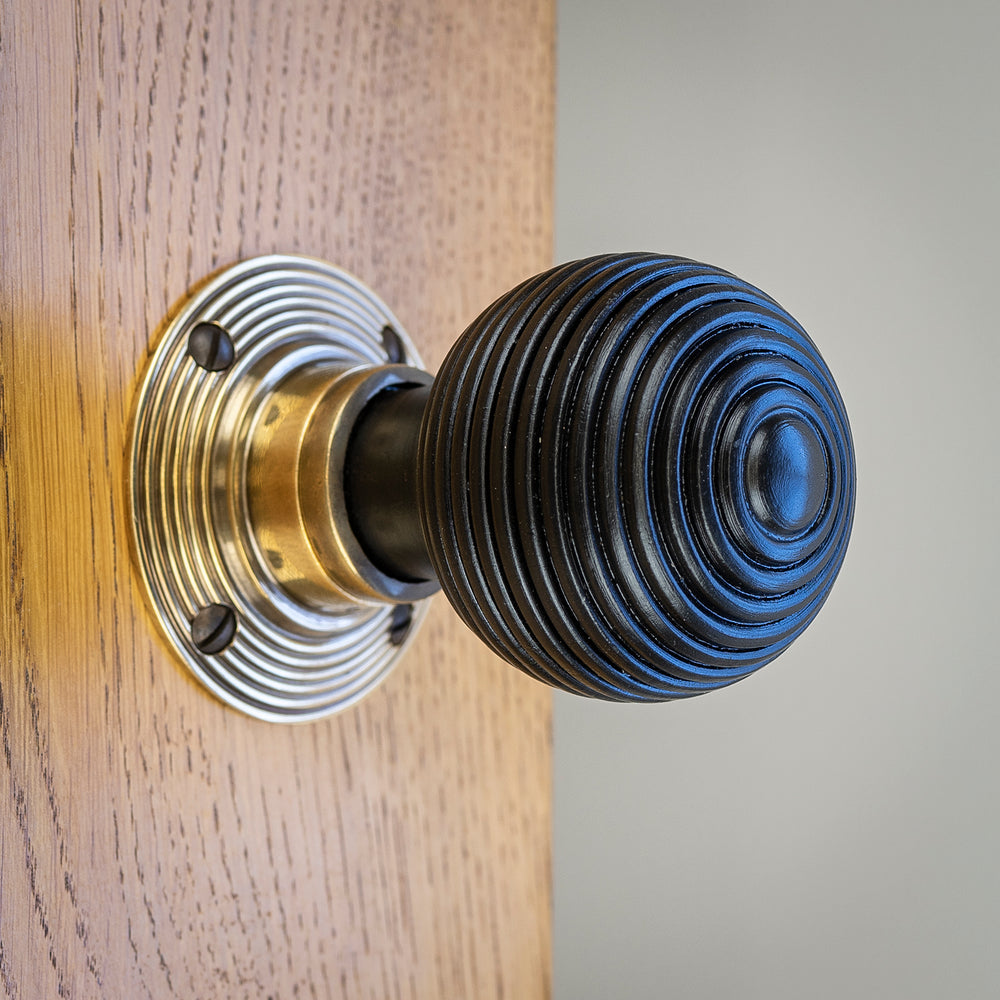 Beehive Door Knobs | Rosewood & Ebonised | Vintage Style
