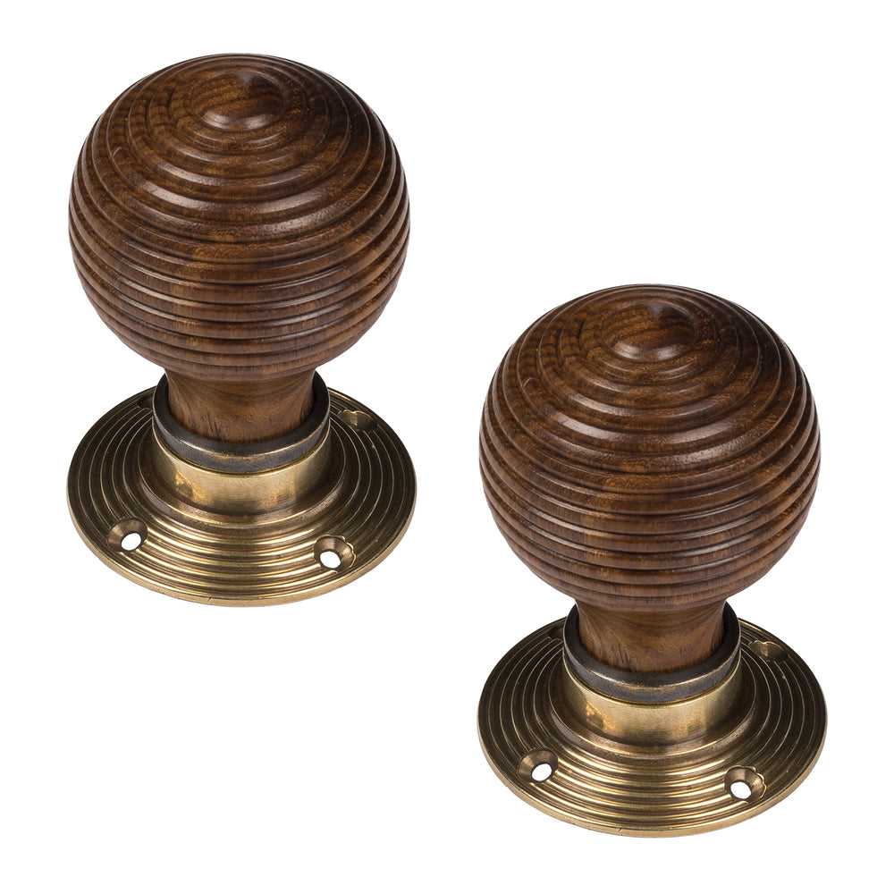 Beehive Door Knobs | Rosewood & Ebonised | Vintage Style