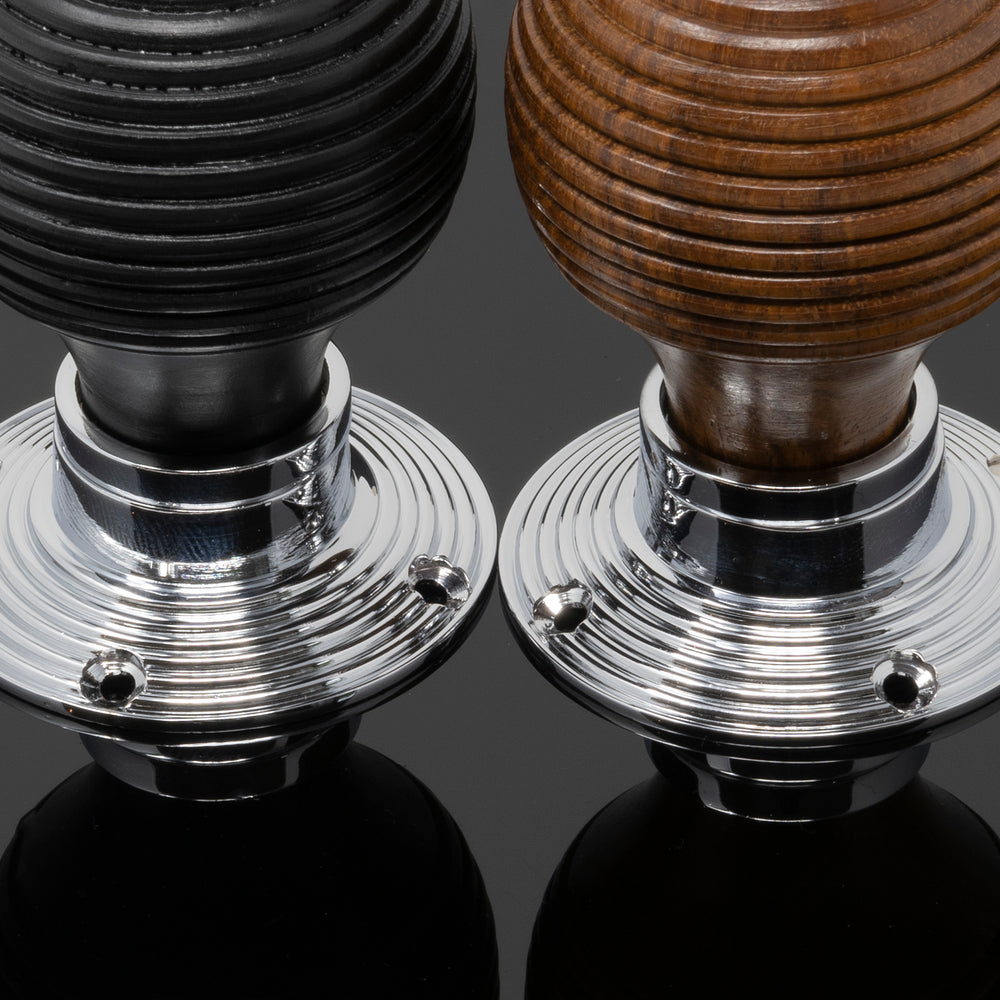 Beehive Door Knobs | Rosewood & Ebonised | Vintage Style