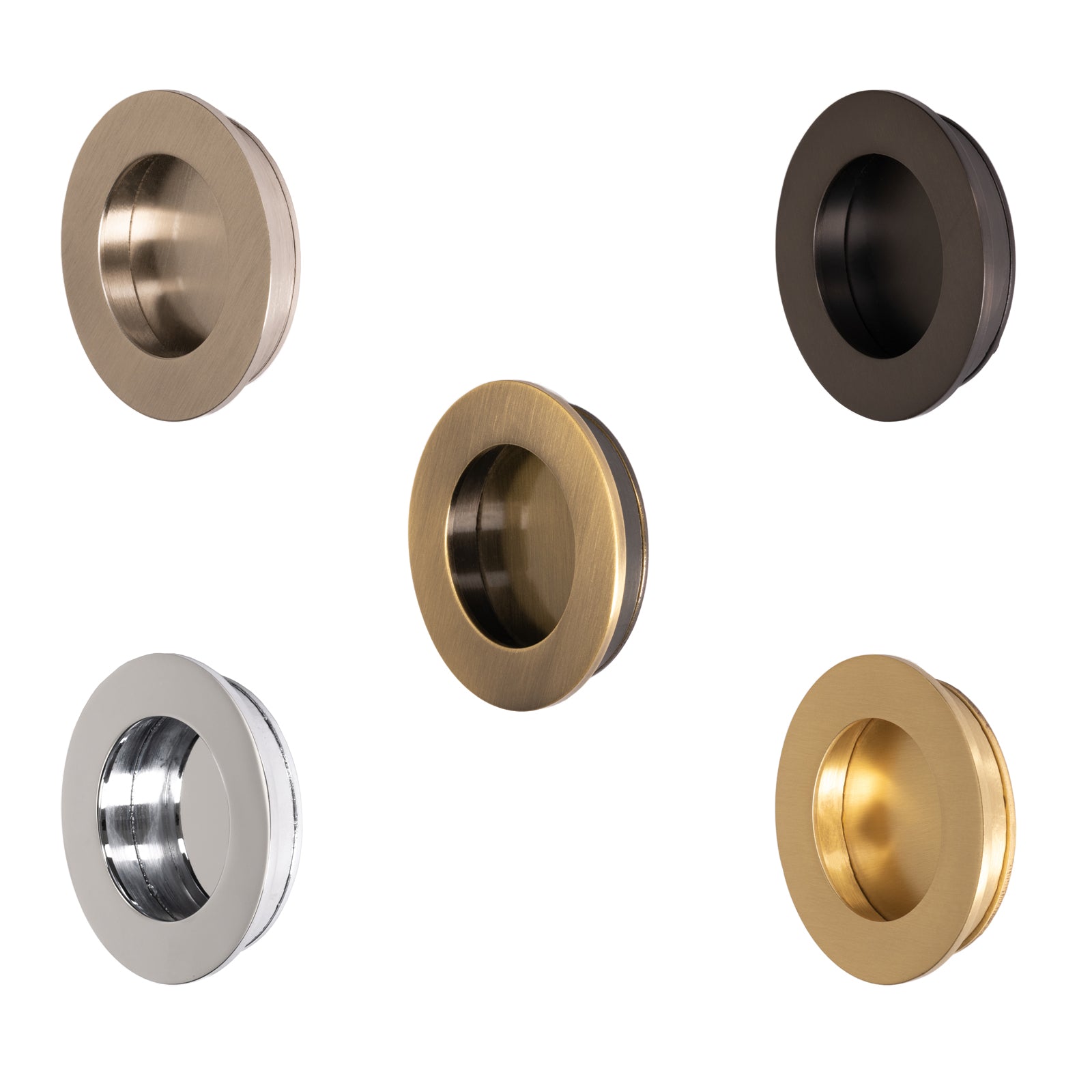 Round Flush Pull | Sliding & Pocket Door Furniture