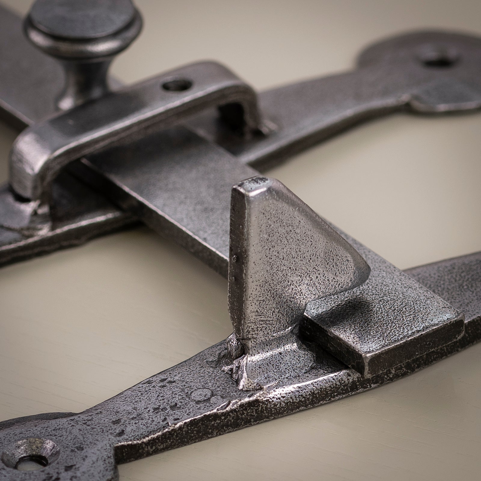 T Bar Latch Set Pewter | Hand Forged Latches