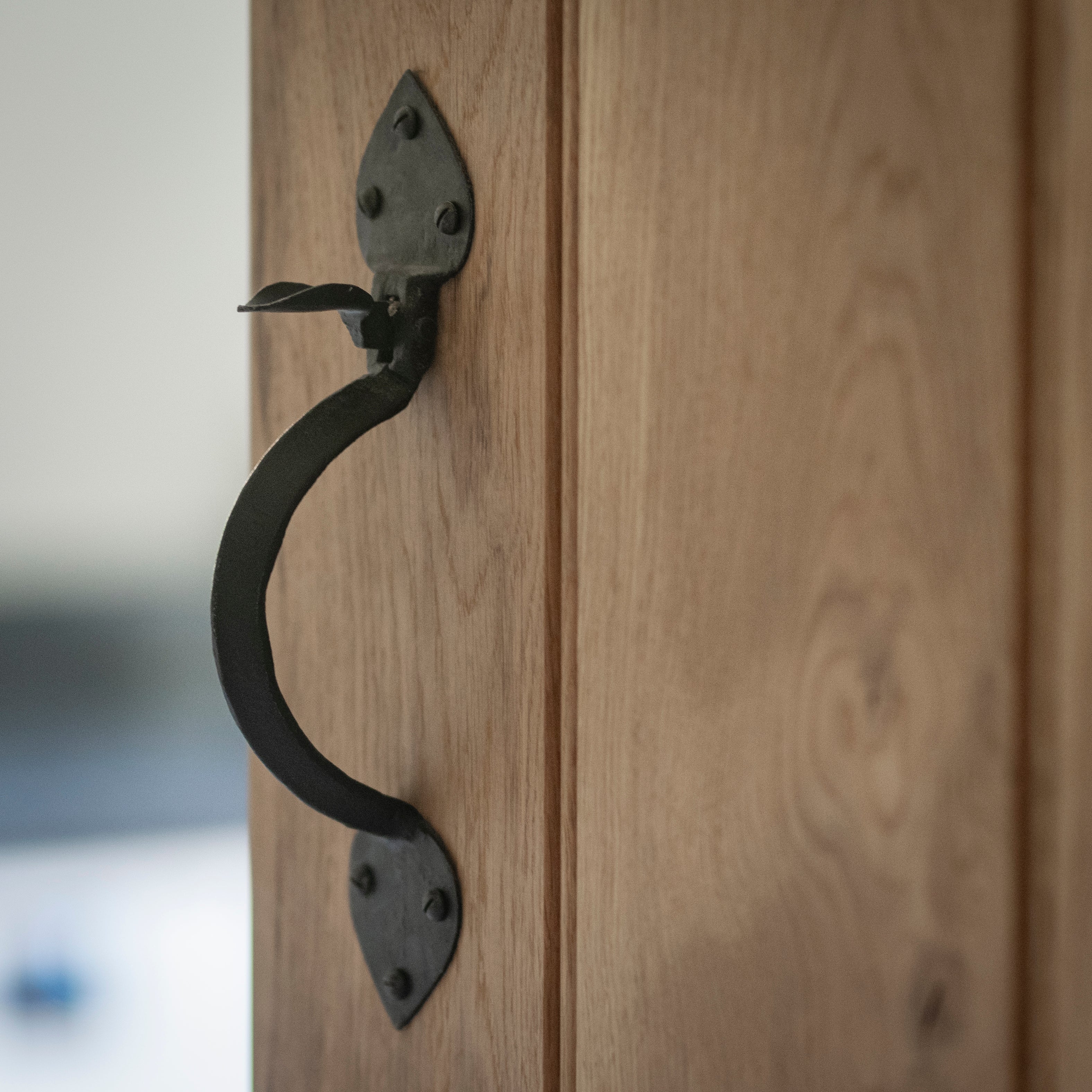 Gothic Latch Black Beeswax | Hand Forged | Thumb Latch