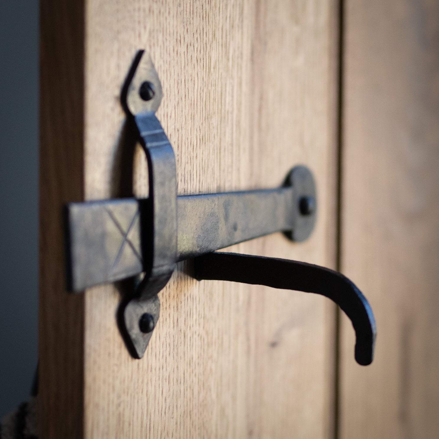 Gothic Latch Black Beeswax | Hand Forged | Thumb Latch