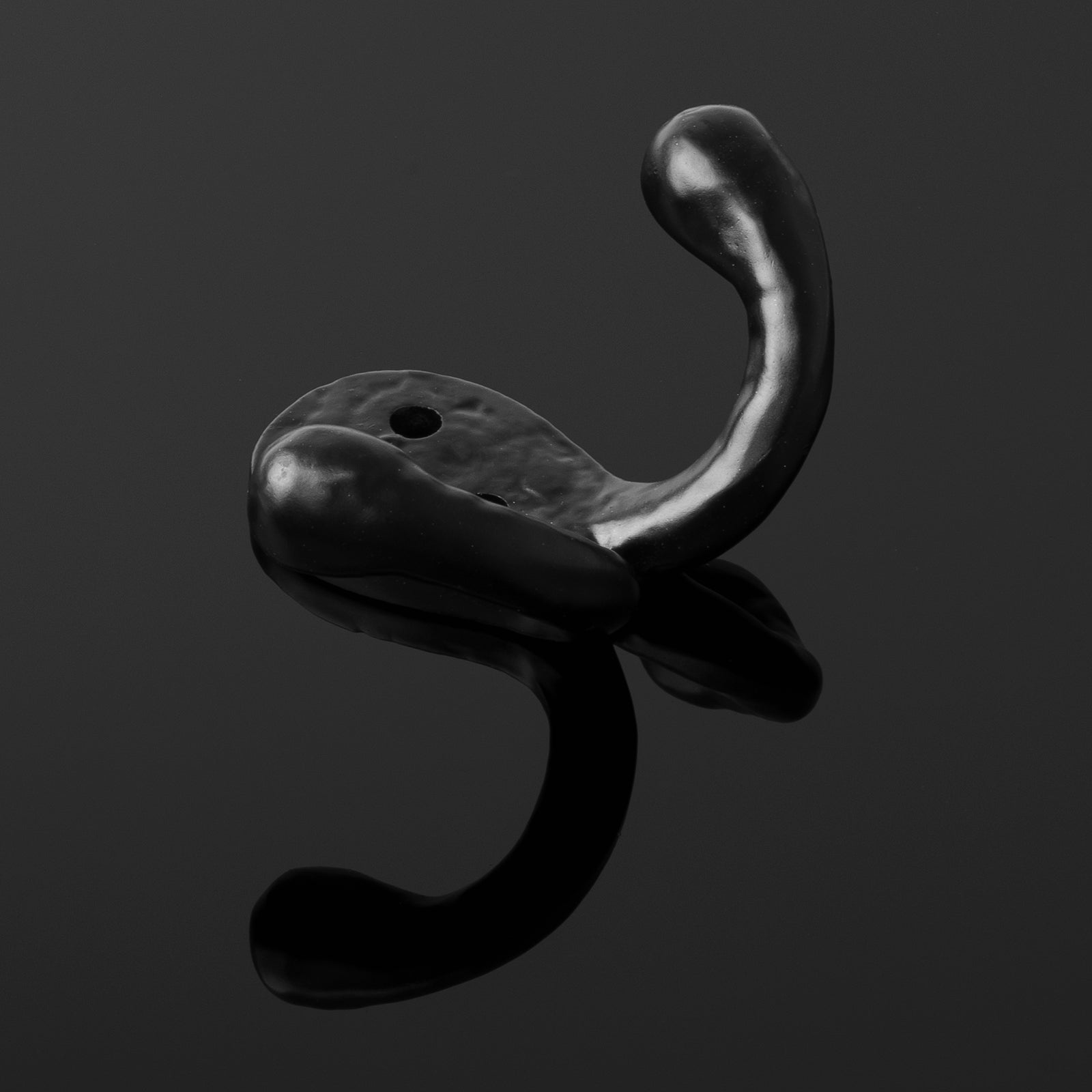 Double Robe Hook | Black Cast Iron | Back of door Hooks
