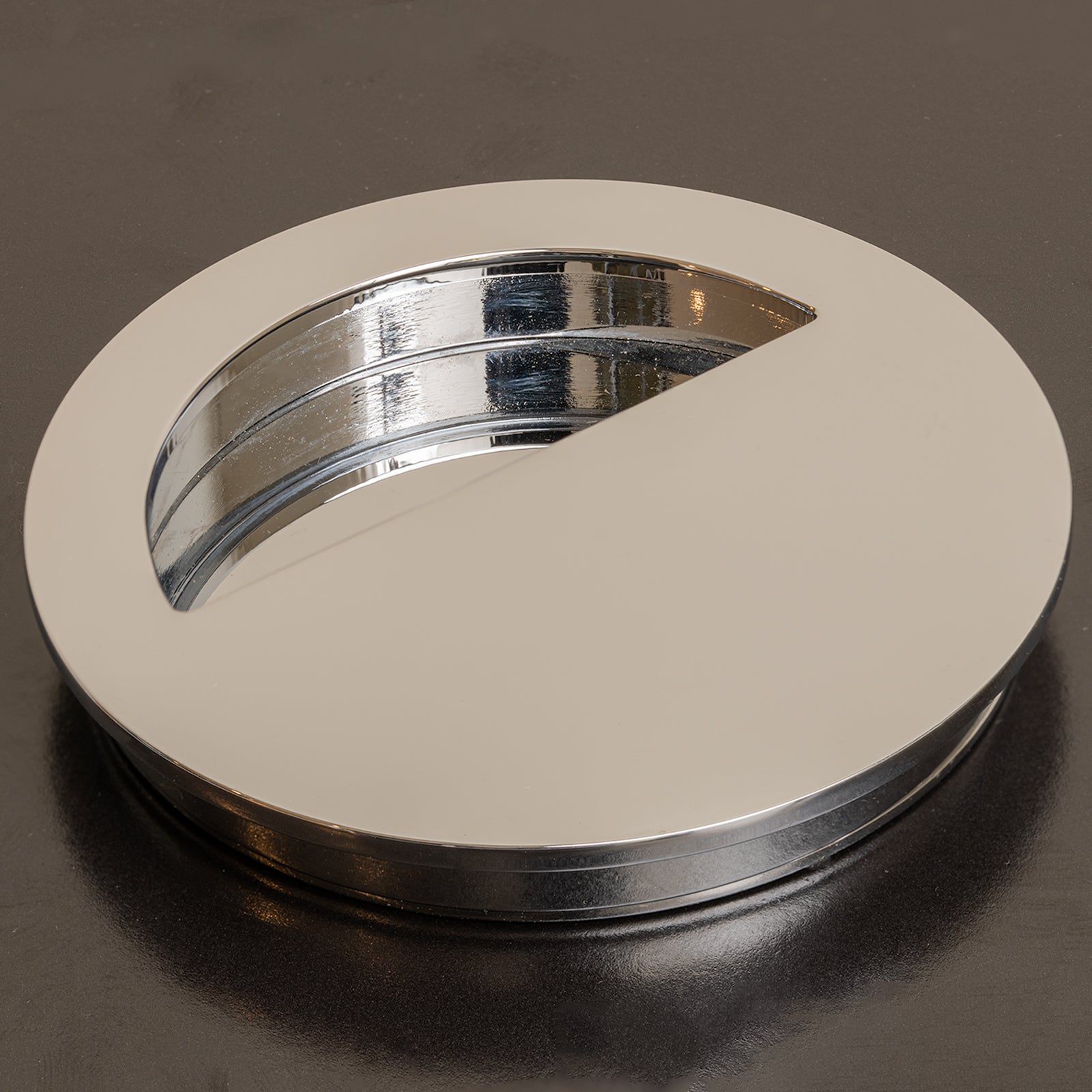 Round Half Moon Flush Pull | Sliding & Pocket Door Furniture