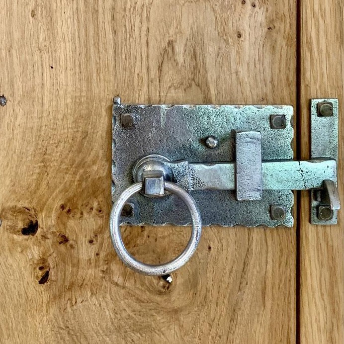 Cottage Latch Pewter | Ring Turn Door Latch