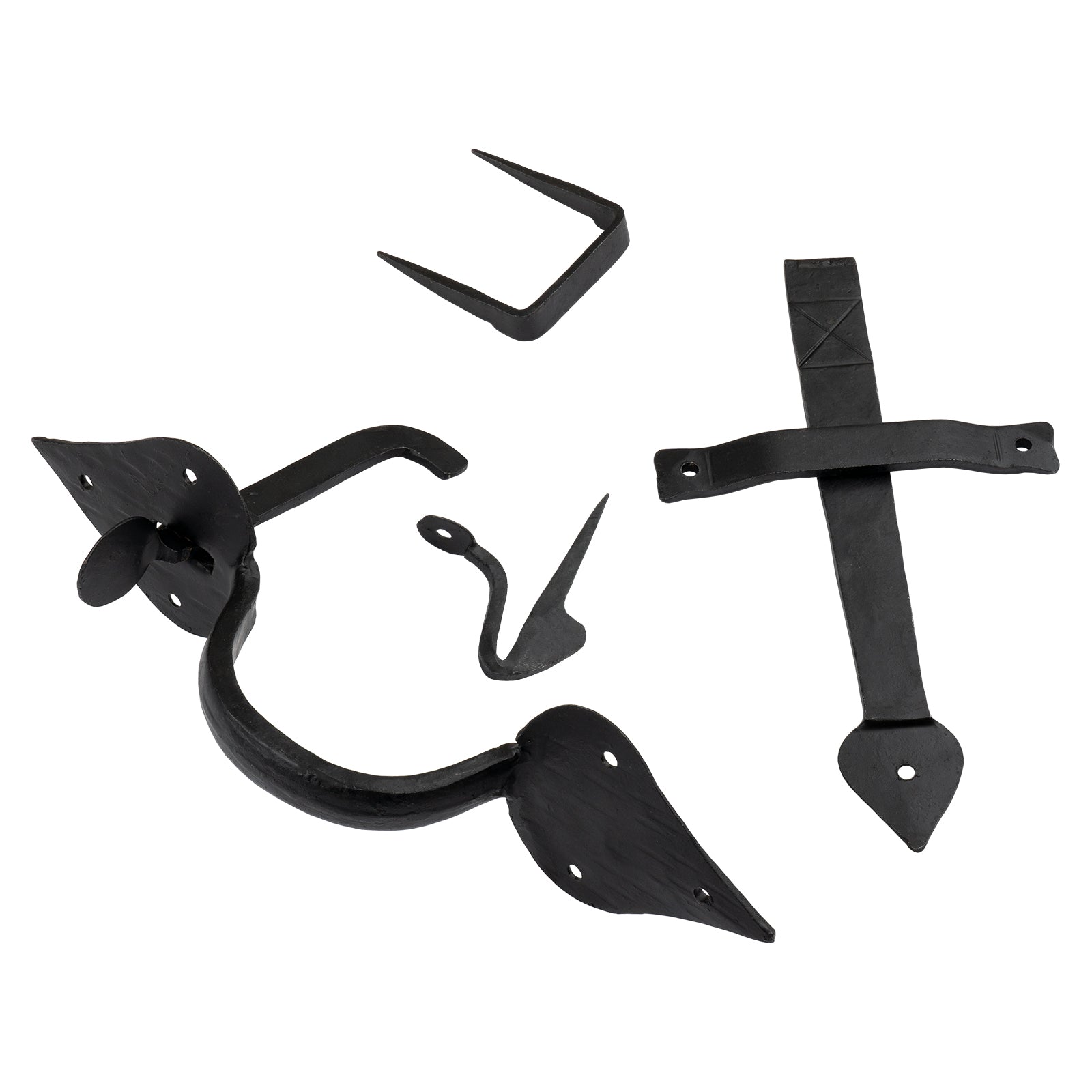 Large Gothic Latch Black | Traditional Thumb Latches