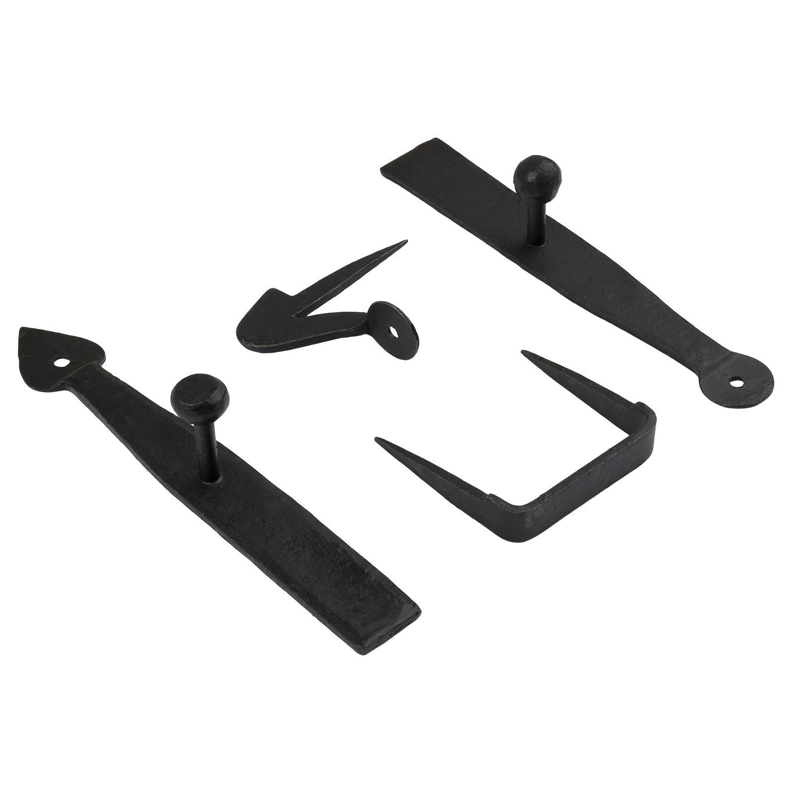 Latch Sets Black | Hand Forged Cupboard Latches