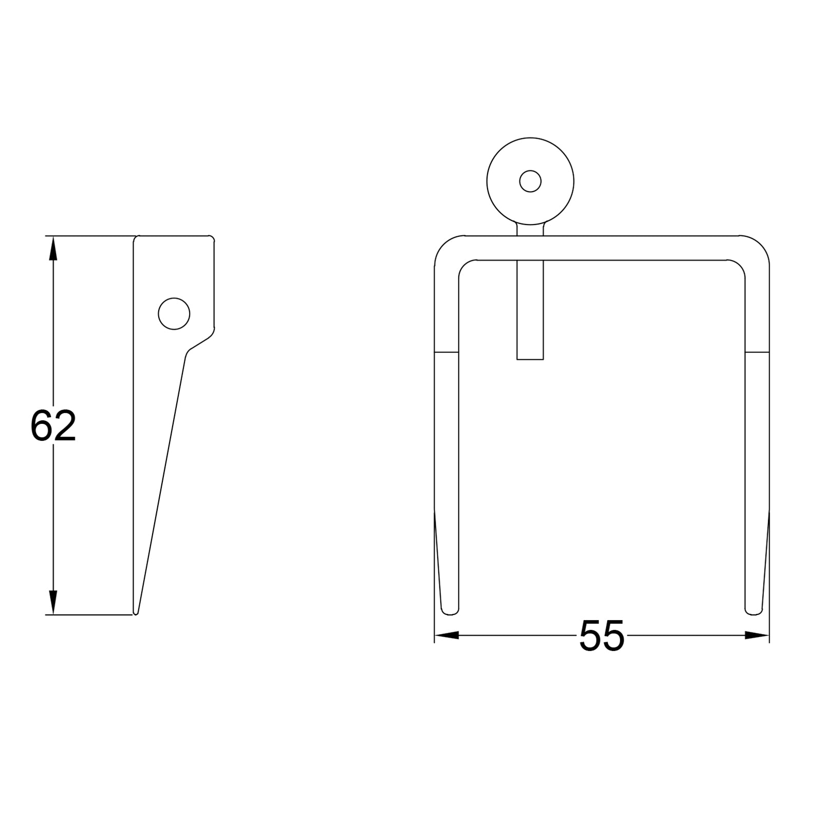 Locking Pin Staple | Suffolk Latch | Black & Pewter